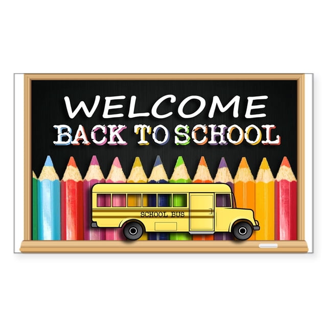 CafePress - WELCOME BACK TO SCHOOL BUS Sticker - Rectangle Bumper ...