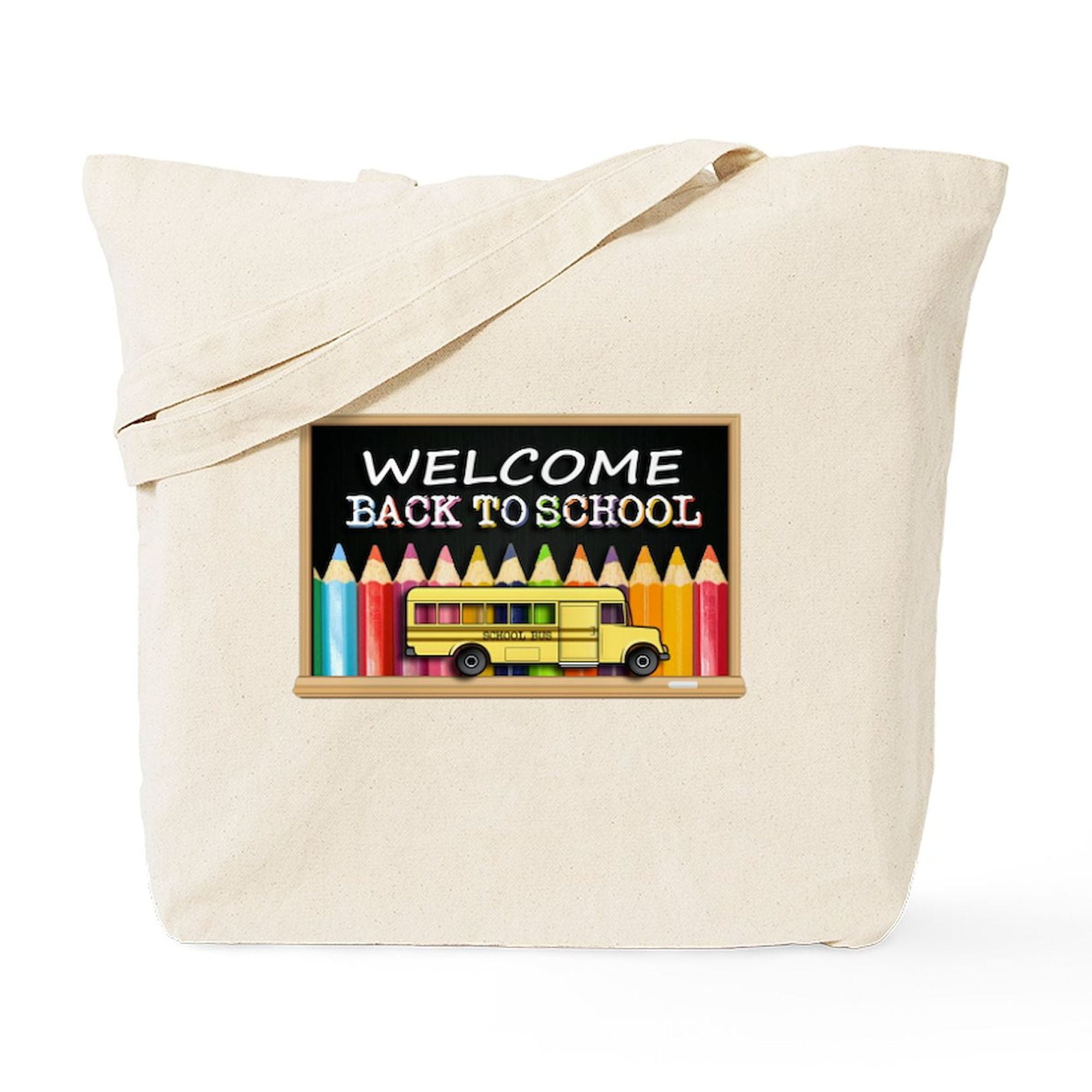 CafePress - WELCOME BACK TO SCHOOL BUS Tote Bag - Unisex Canvas Tote ...