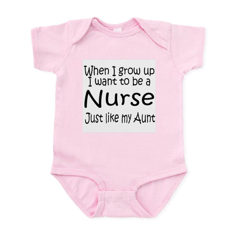 CafePress - WIGU Nurse Aunt Infant Bodysuit - Baby Light Bodysuit, Size ...