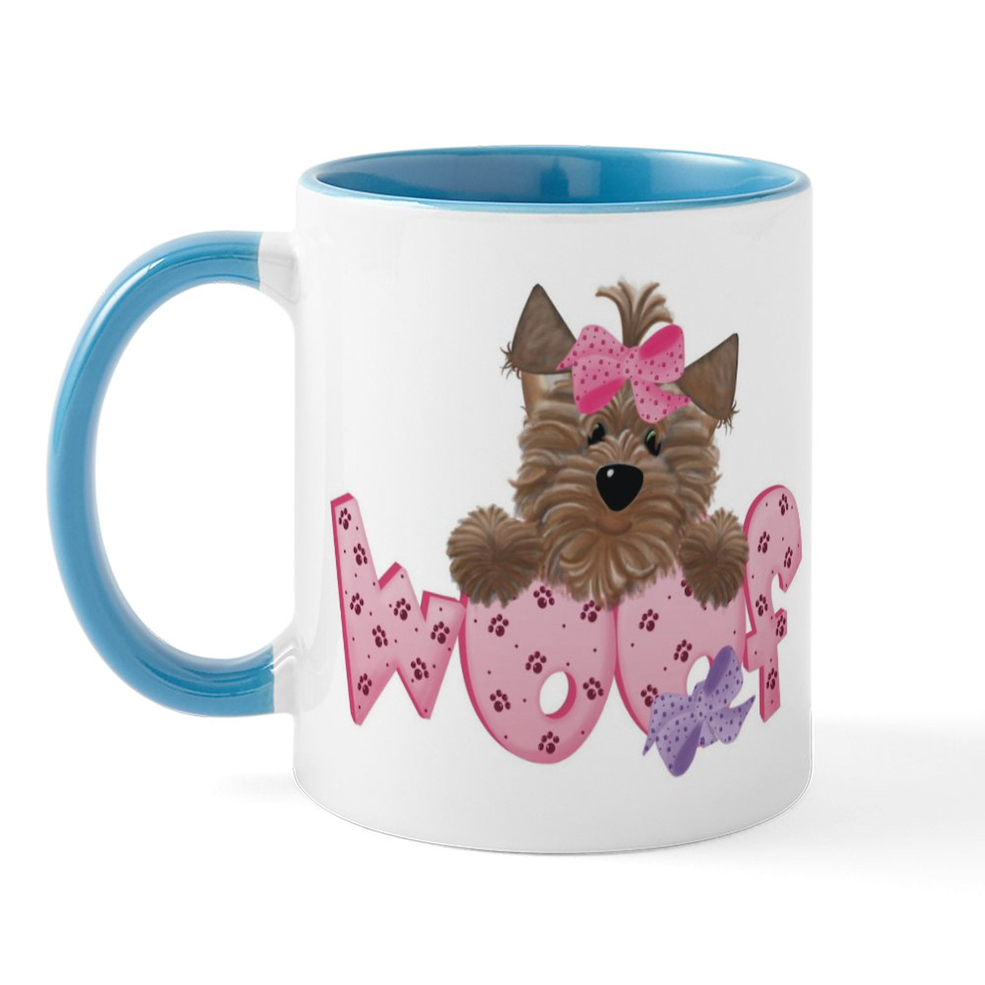 CafePress - WOOF Doggie Mug - 11 oz Ceramic Mug - Novelty Coffee Tea ...