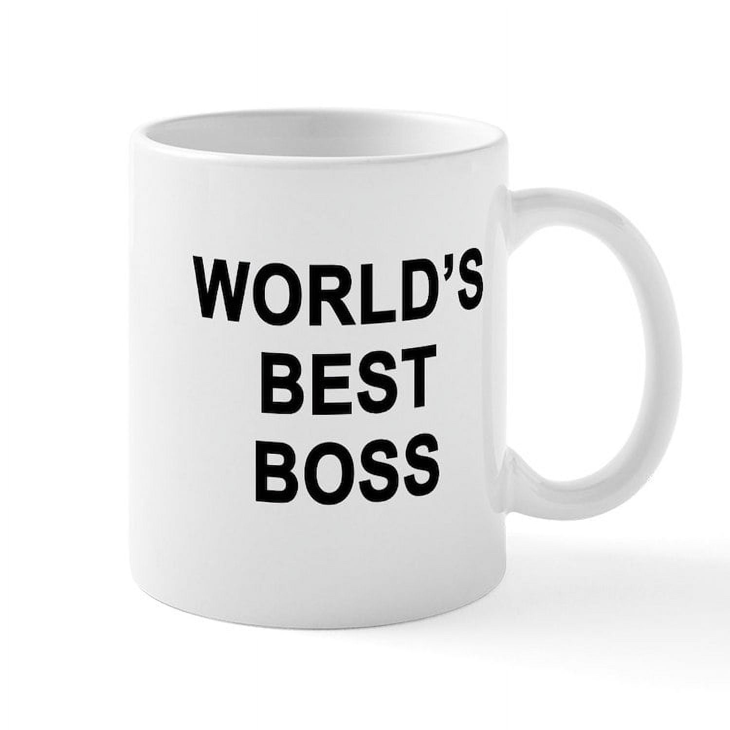 CafePress - WORLDS BEST BOSS Mugs - 11 oz Ceramic Mug - Novelty Coffee ...