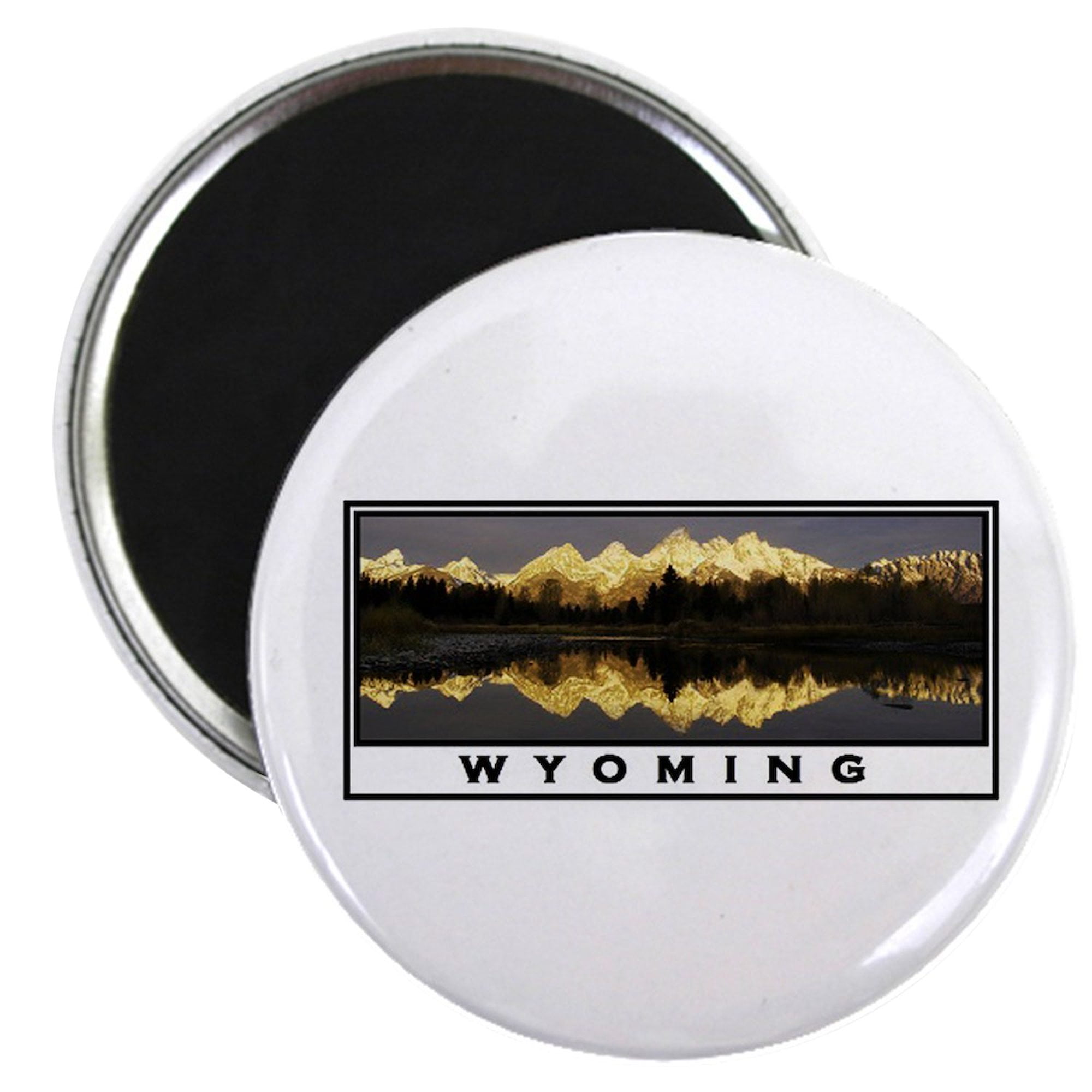 CafePress - WYOMING Magnets - 2.25" Round Magnet, Refrigerator Magnet, Button Magnet Style ...