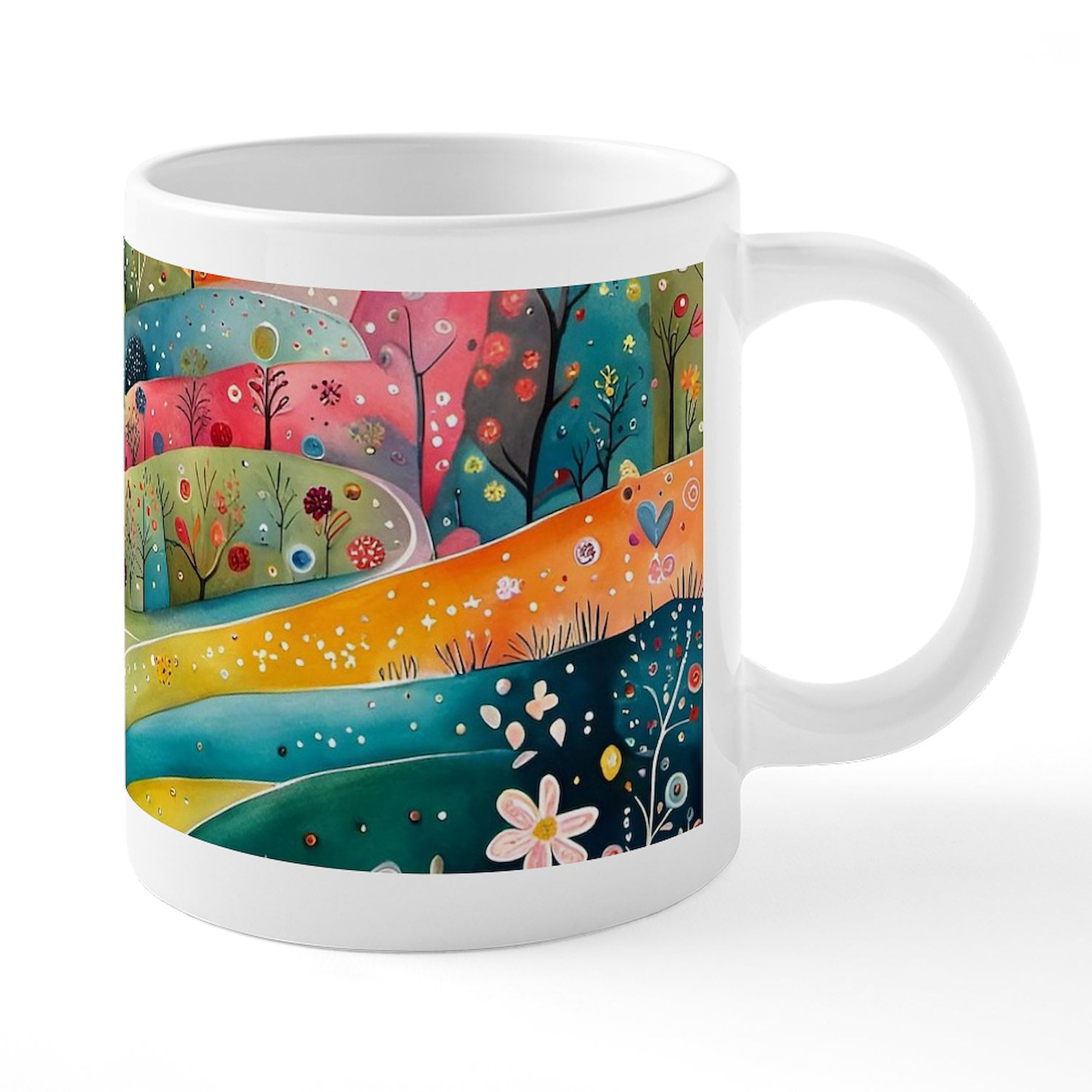 Cafepress Warm Spring Night Mugs 20 Oz White Ceramic Mega Mug