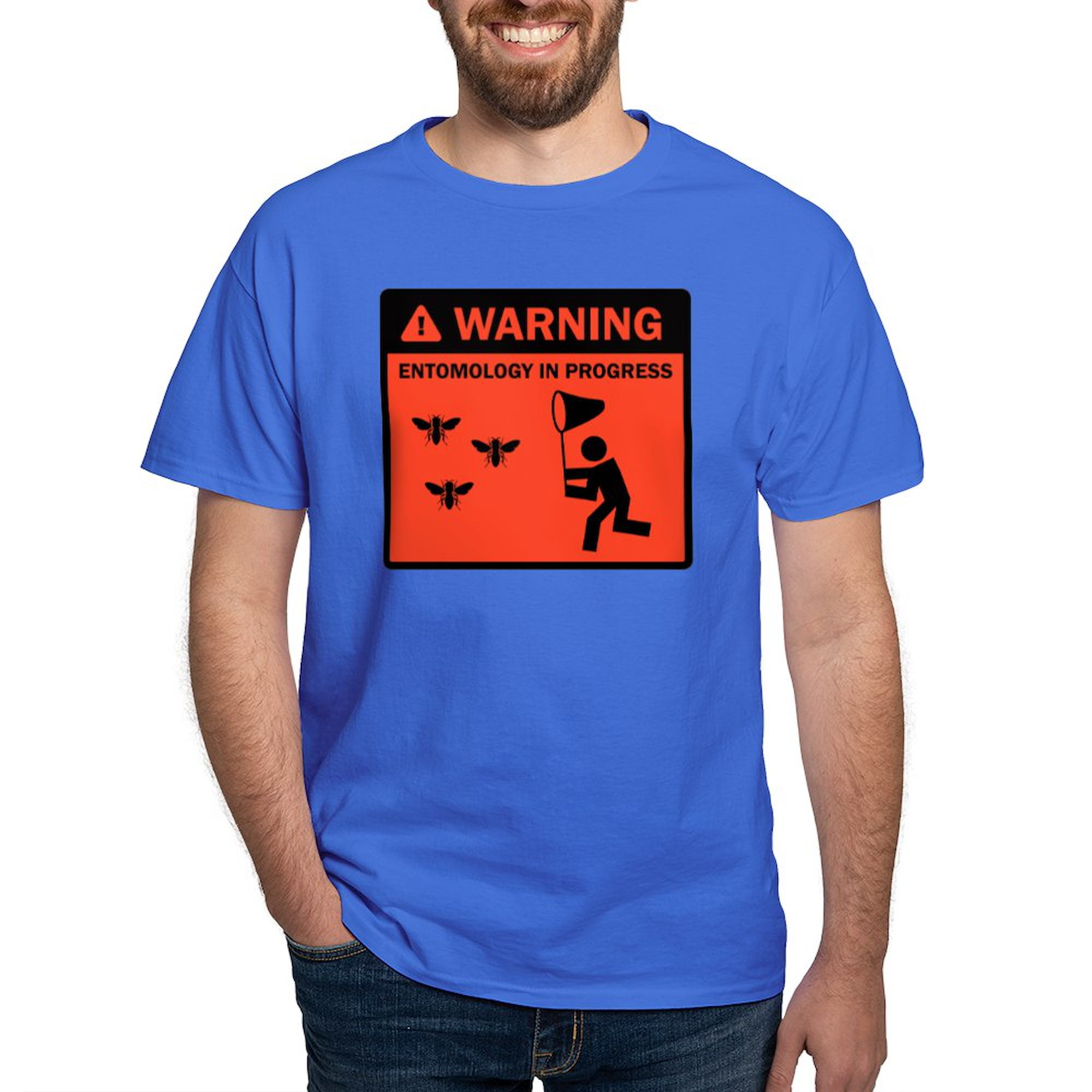 CafePress - Warning Entomology In Progr Dark T Shirt - Men's Classic ...