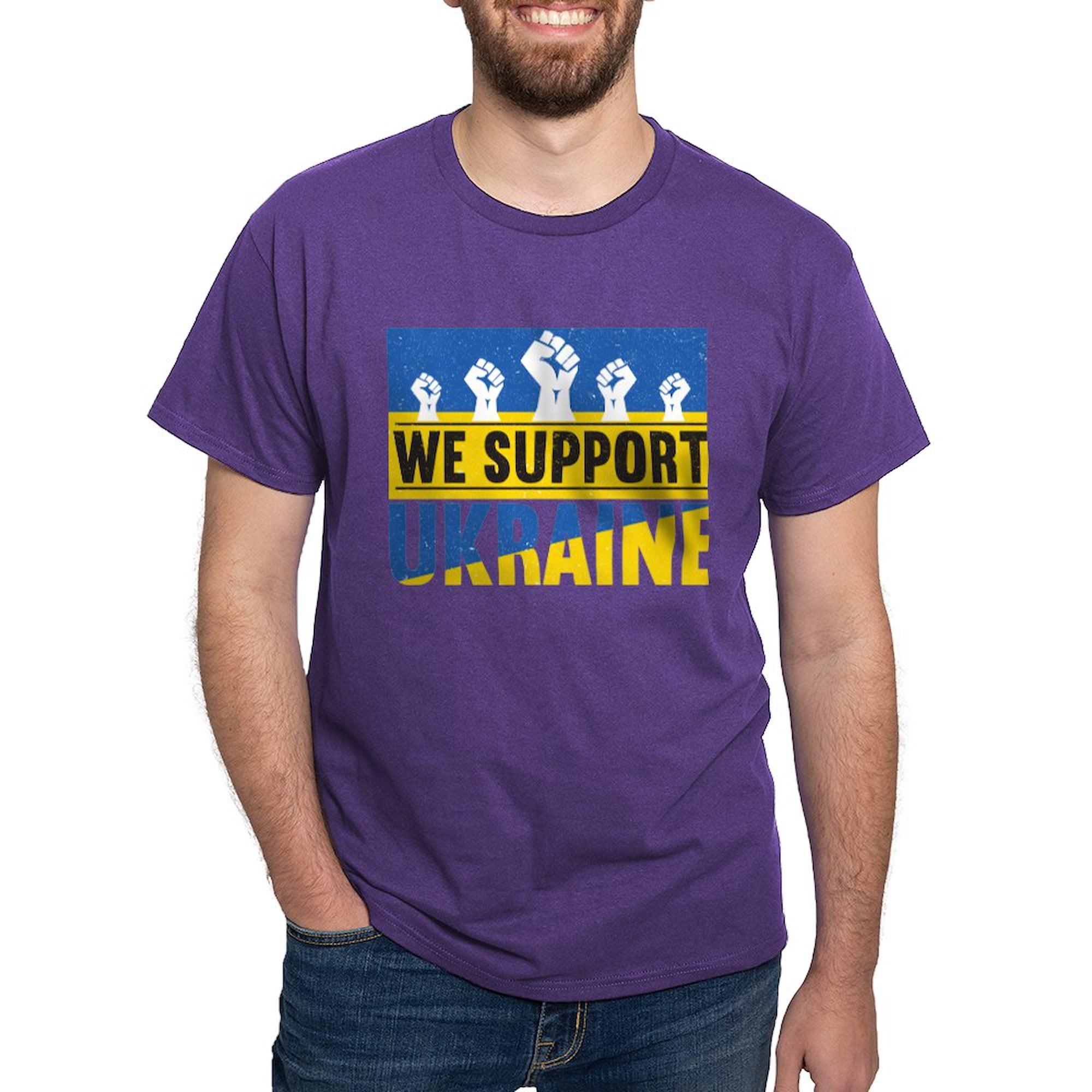 CafePress - We Support Ukraine T Shirt - Men's Classic Graphic Cotton T ...