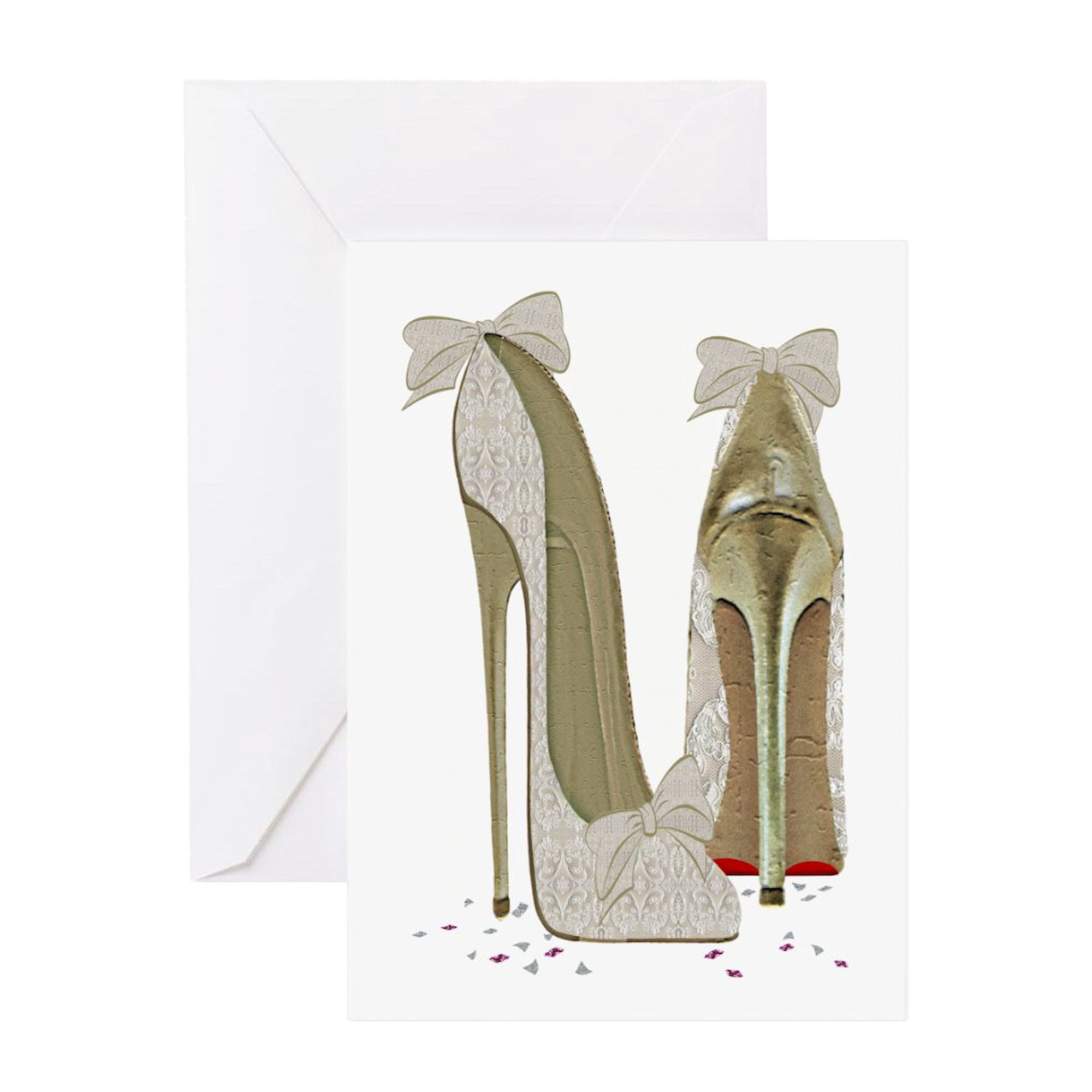 CafePress - Wedding High Heel Stilettos Art Greeting Cards - Greeting ...