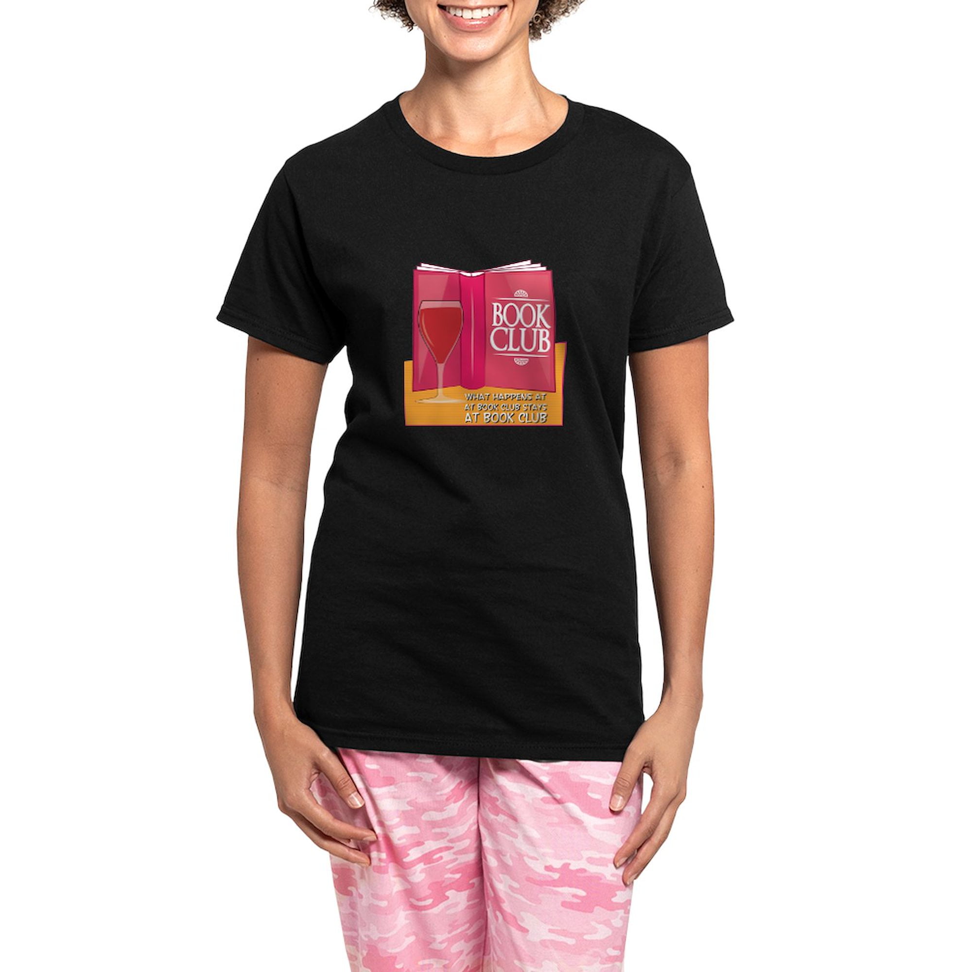 CafePress - What Happens At Book Club Pajamas - Women's Short Sleeve ...