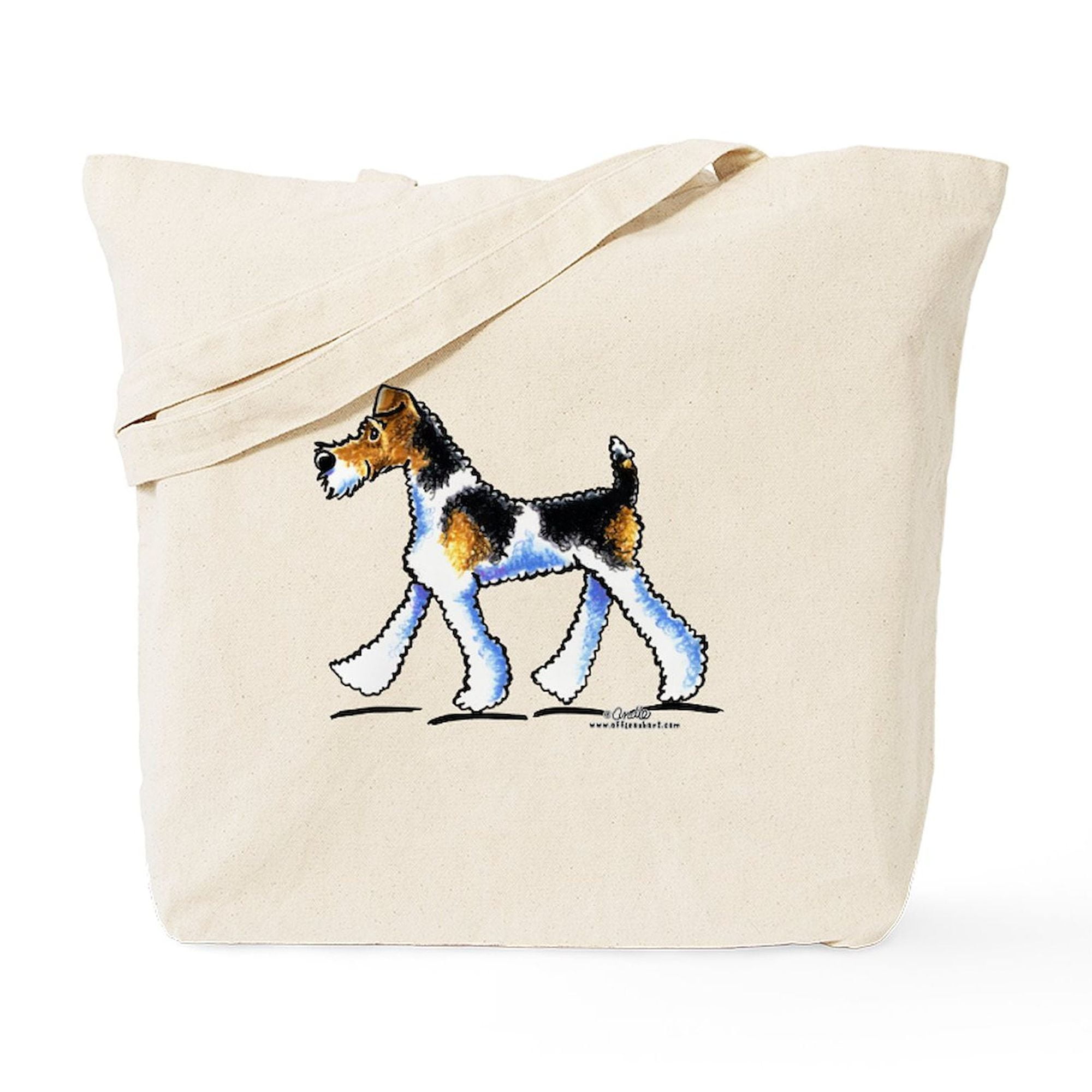 CafePress - Wire Fox Terrier Trot Tote Bag - Unisex Canvas Tote Bag ...
