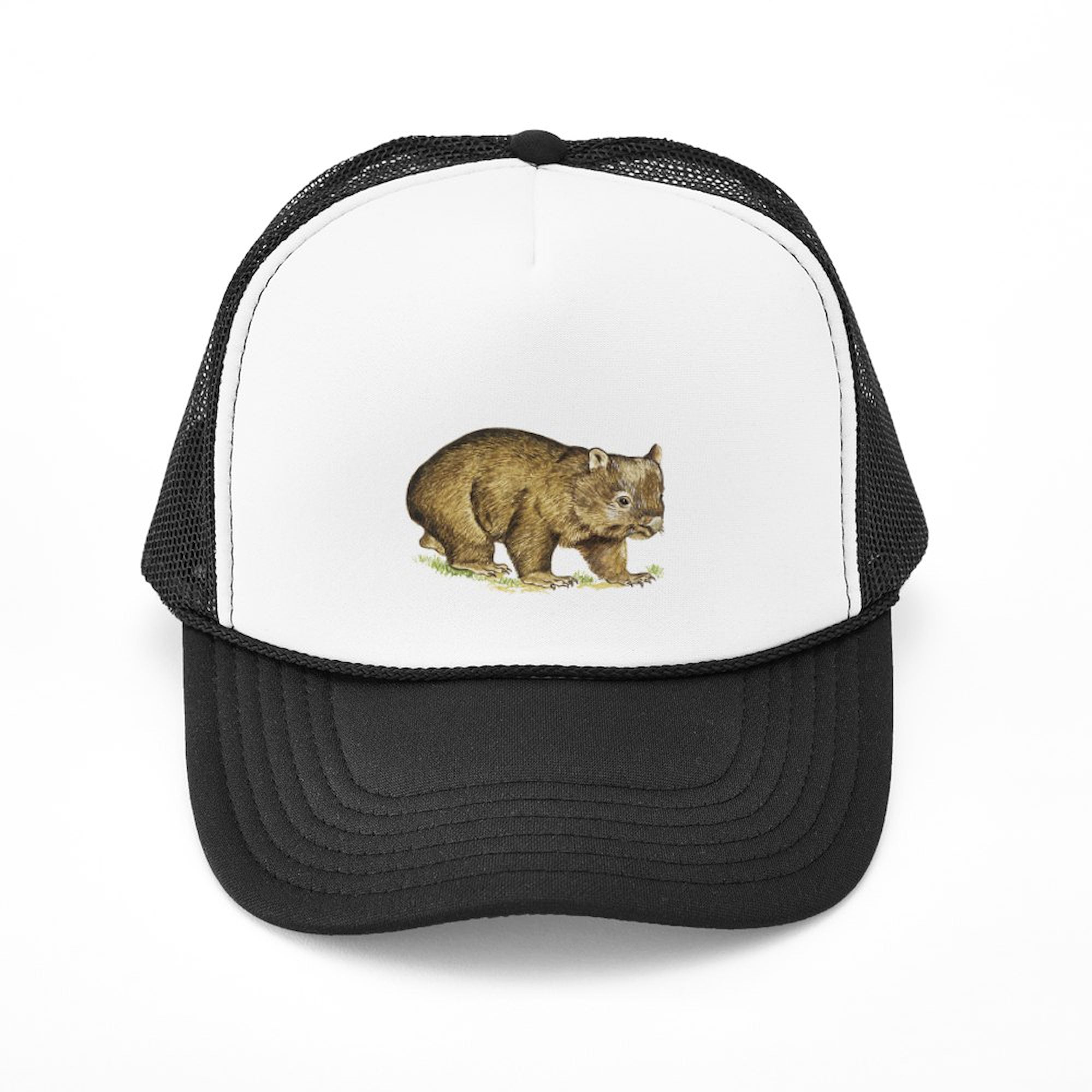 CafePress - Wombat Drawing - Adjustable Unisex Printed Trucker Hat with ...