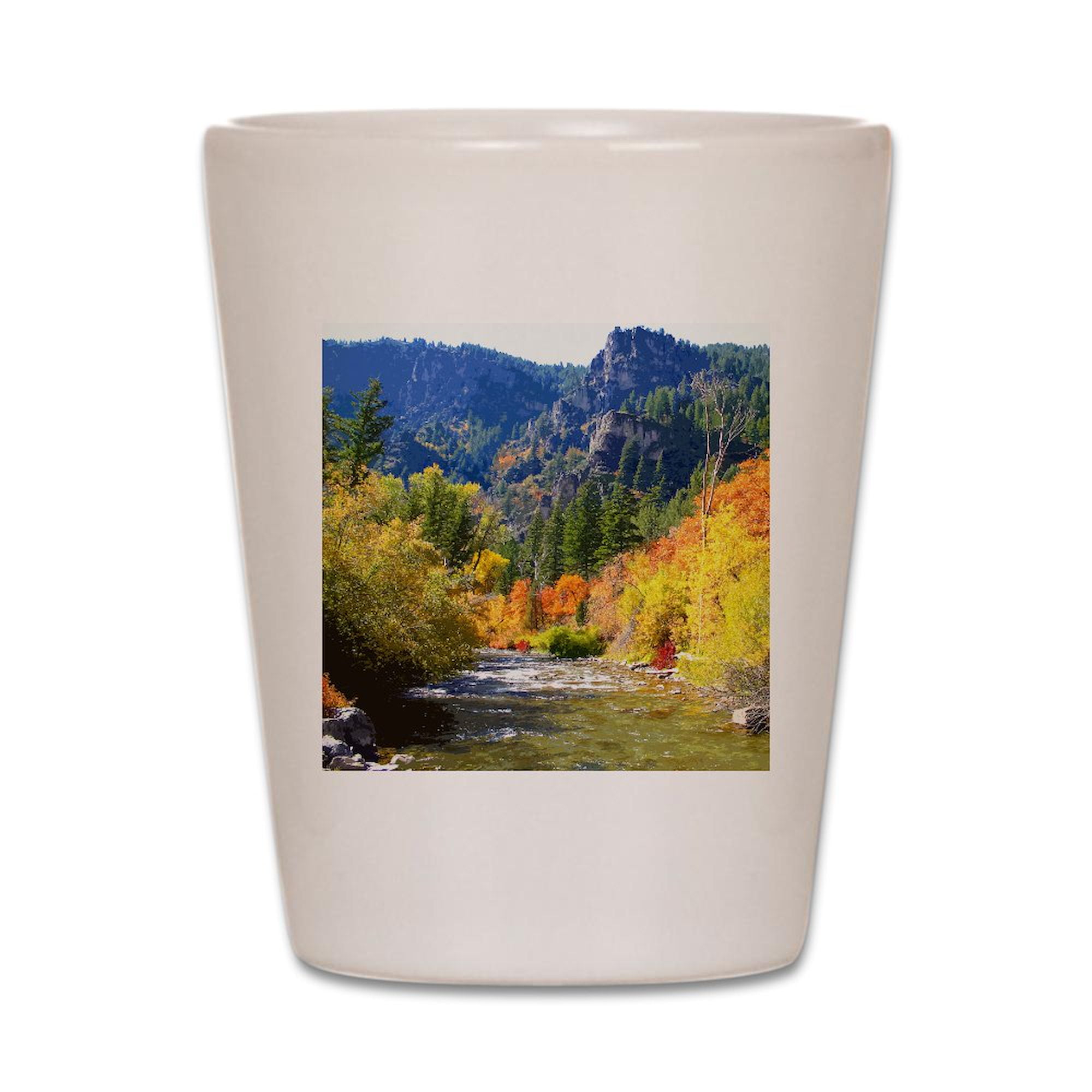 CafePress - Wood Camp - White Shot Glass, Unique and Funny Shot Glass ...