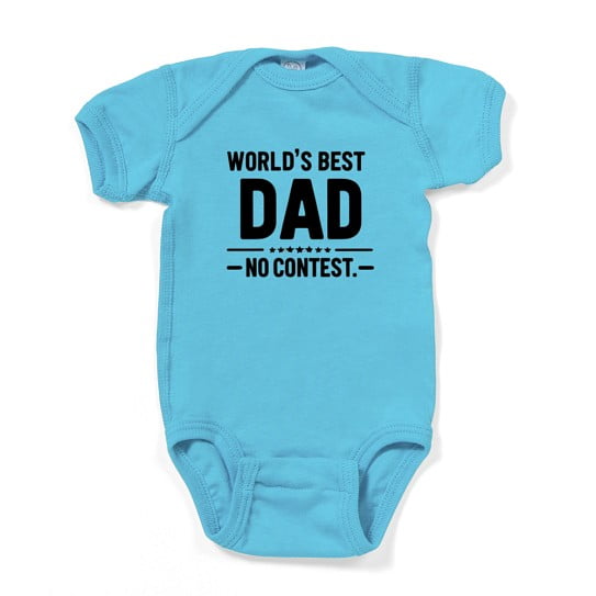 CafePress - World S Best Dad No Contest - Cute Infant Baby Bodysuit ...