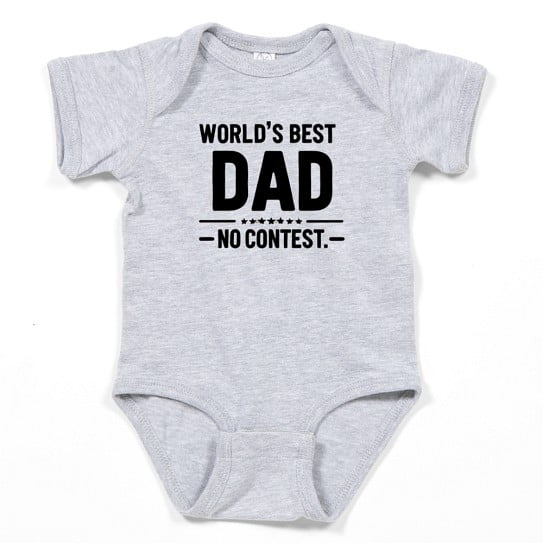 CafePress - World S Best Dad No Contest - Cute Infant Baby Bodysuit ...