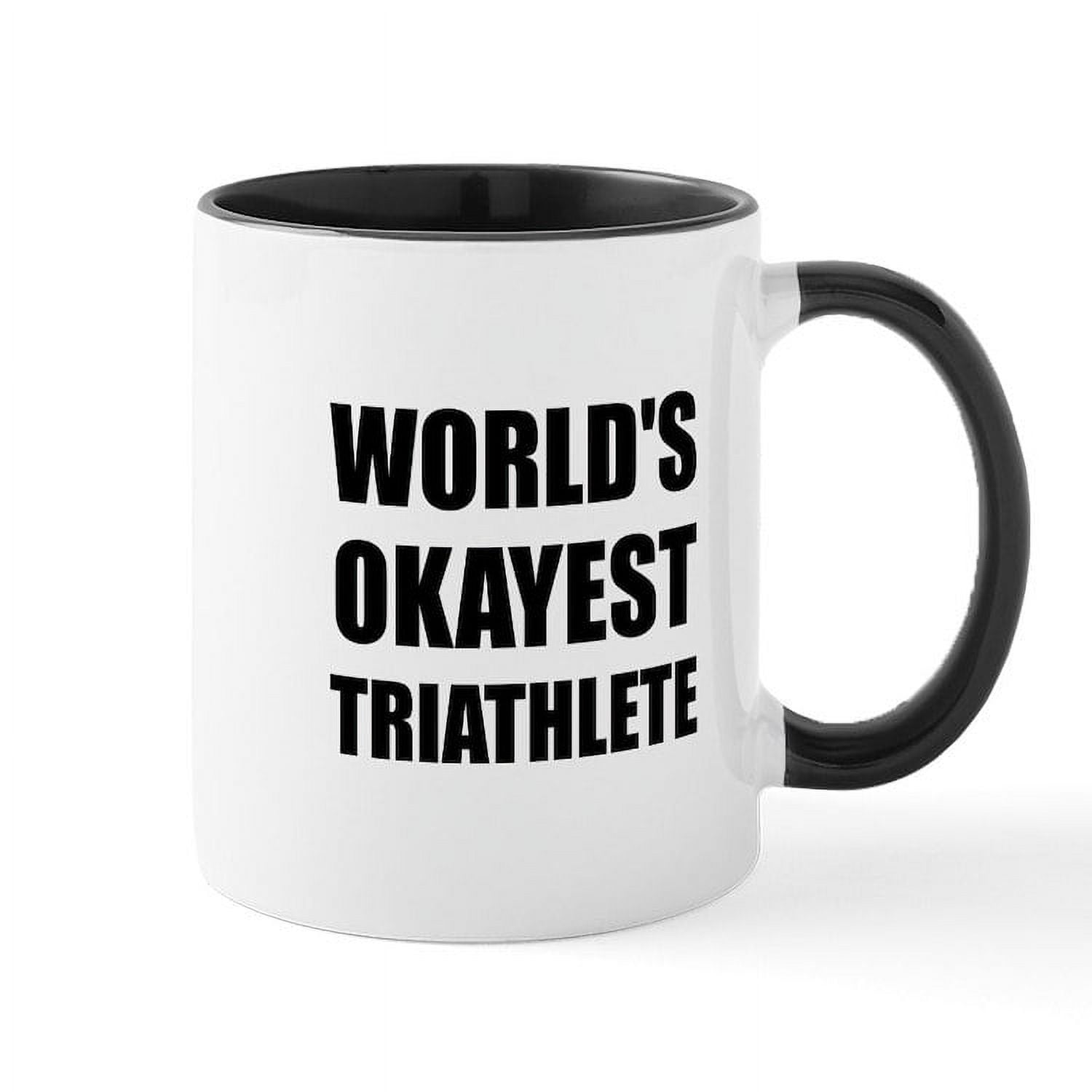 CafePress - World's Okayest Triathlete Mugs - 11 oz Ceramic Mug ...