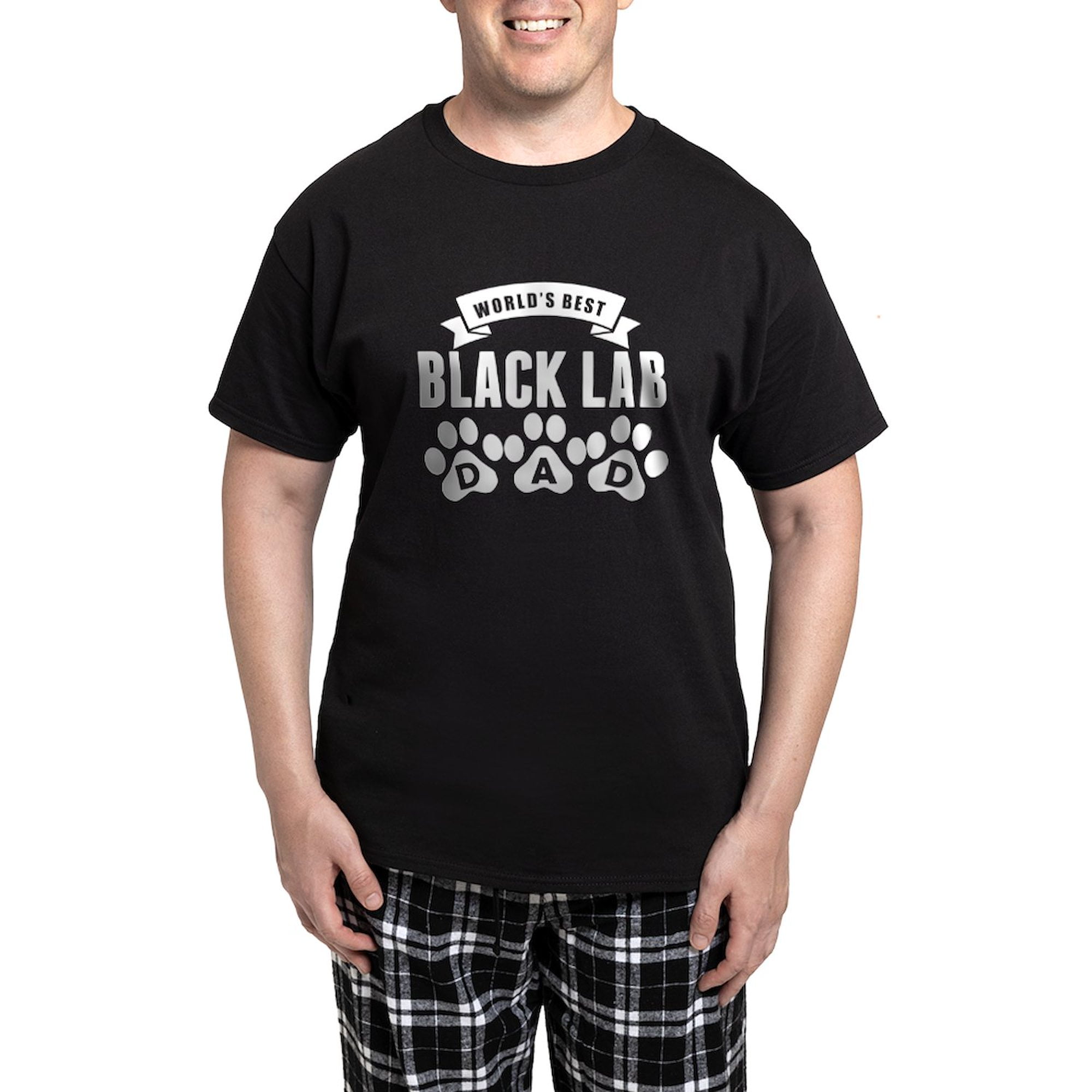 CafePress - Worlds Best Black Lab Dad Pajamas - Men's Dark Loose Fit ...