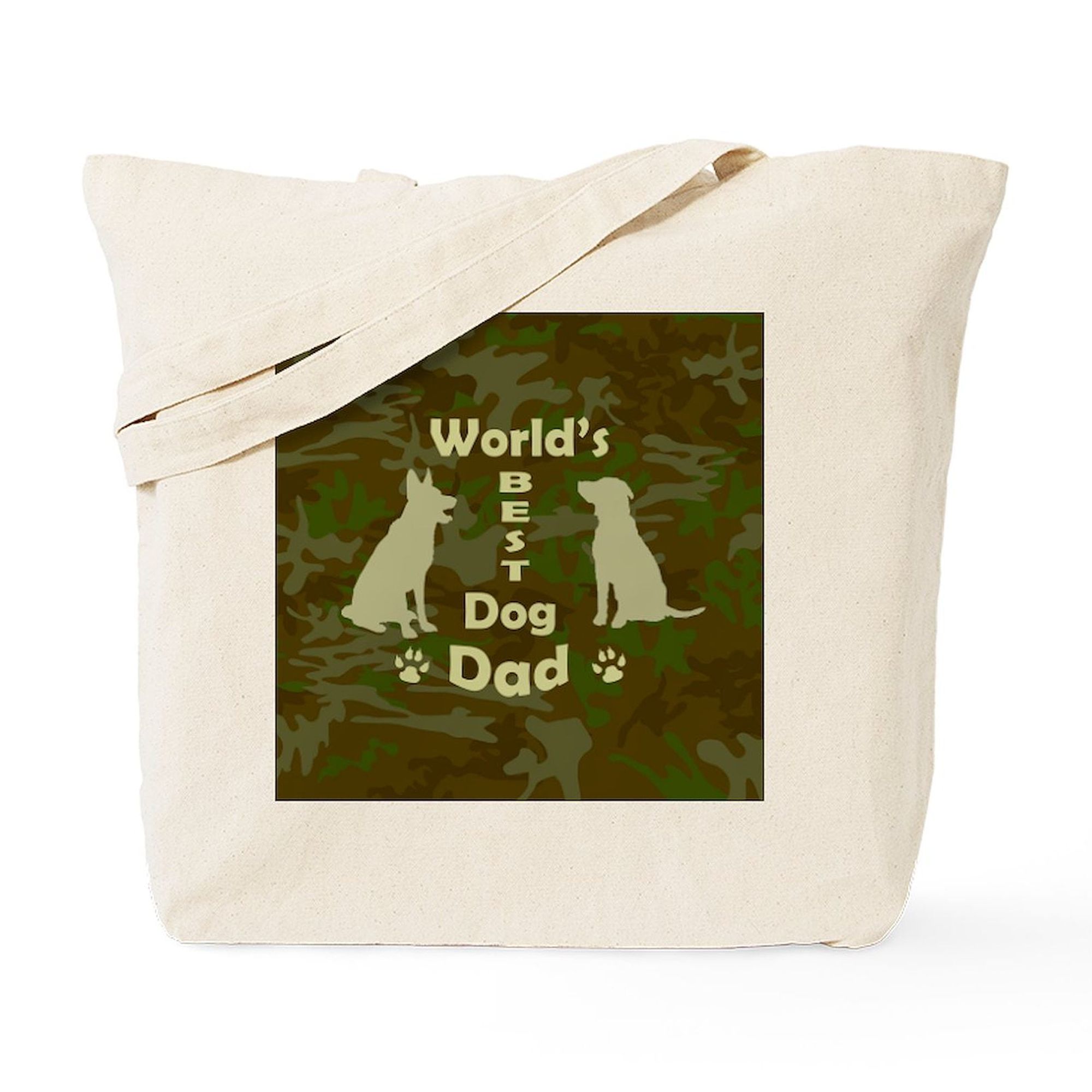 CafePress - Worlds Best Dog Dad Tote Bag - Unisex Canvas Tote Bag ...