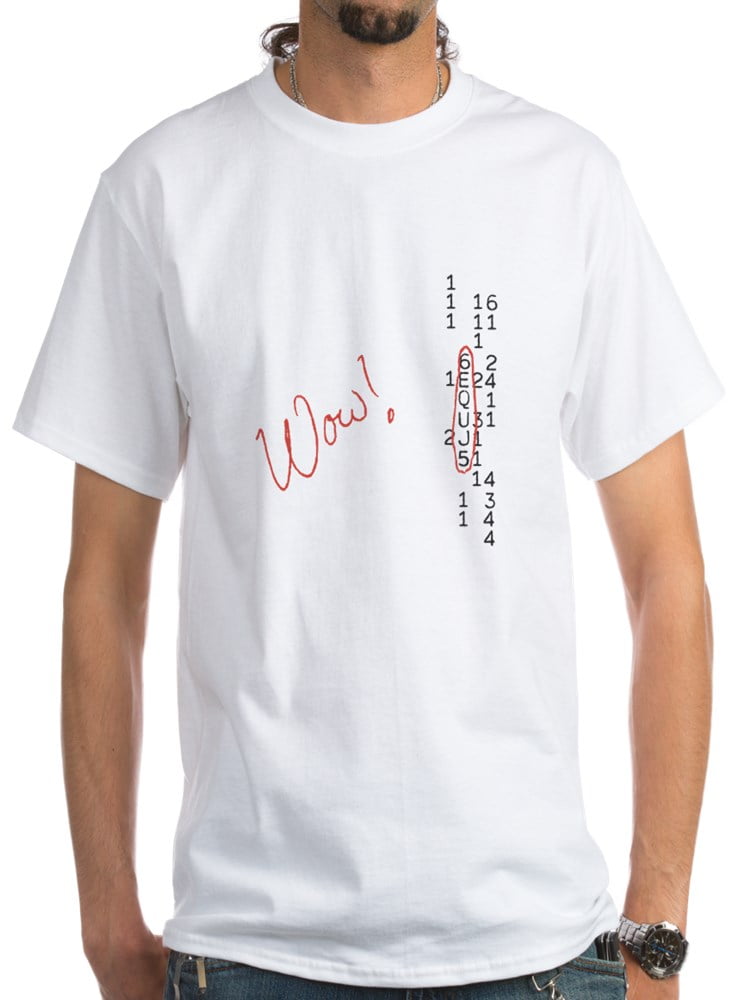 CafePress - Wow Signal SETI Message T-Shirt - Men's Classic T-Shirts ...
