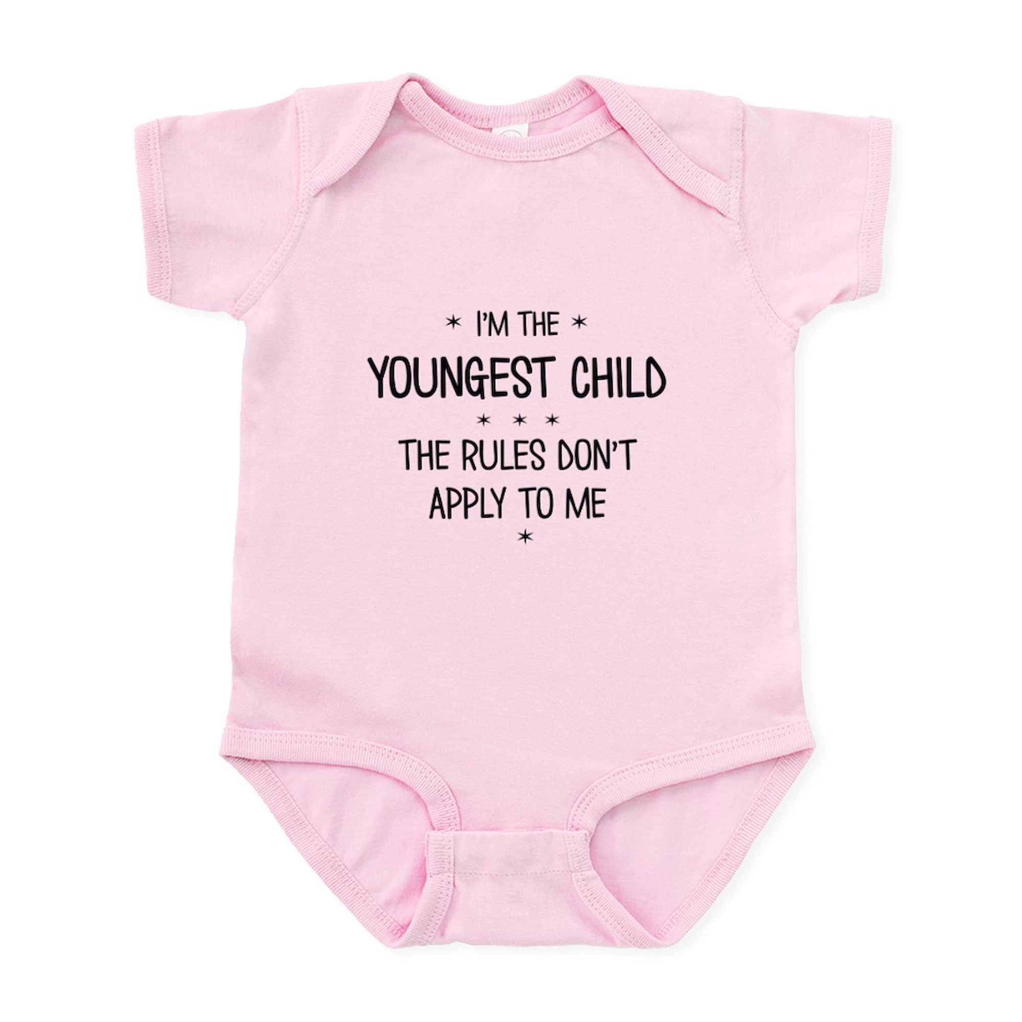 CafePress - YOUNGEST CHILD 3 Body Suit - Baby Light Bodysuit, Size ...