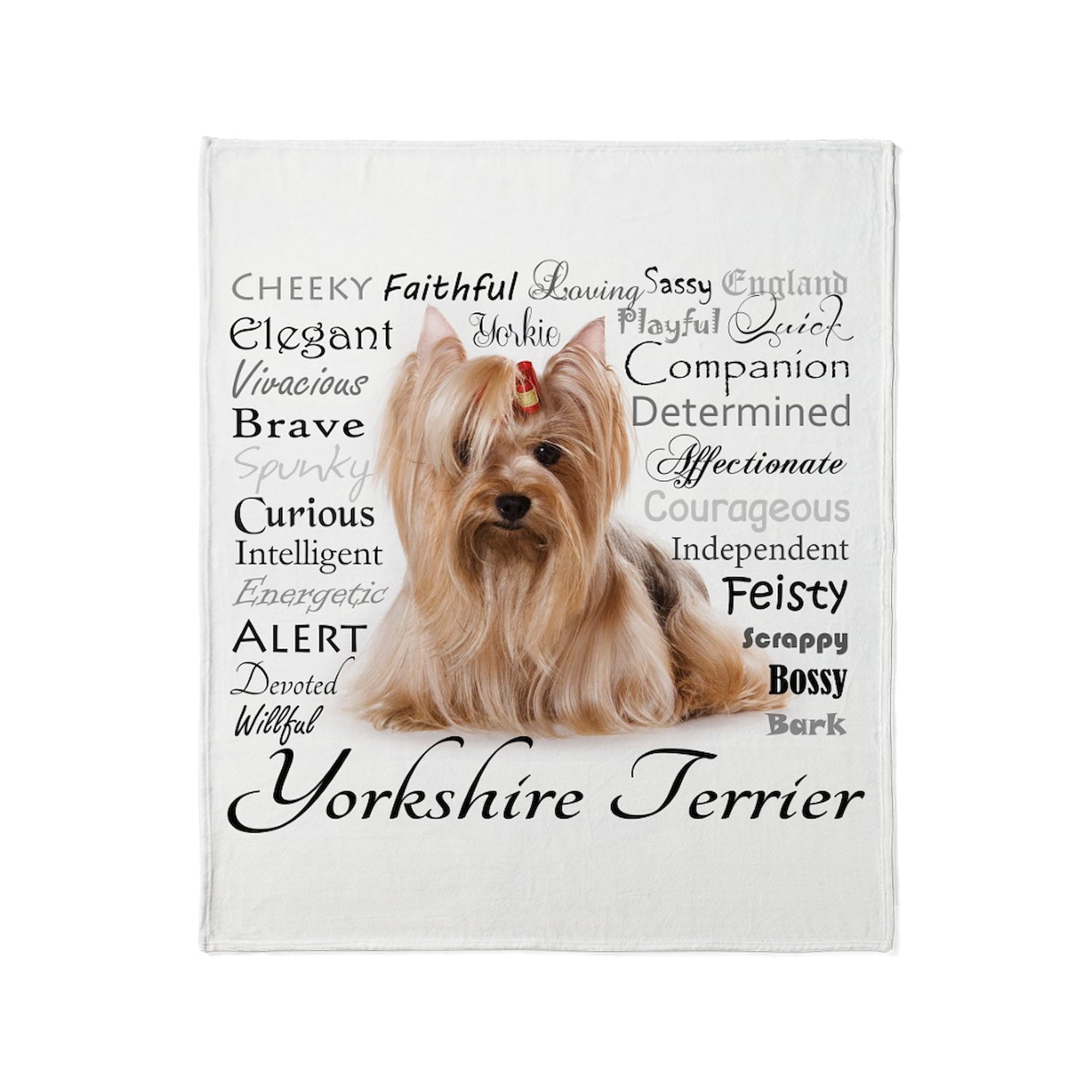 CafePress - Yorkie Traits Throw Blanket - Soft Fleece Throw Blanket, 50 ...