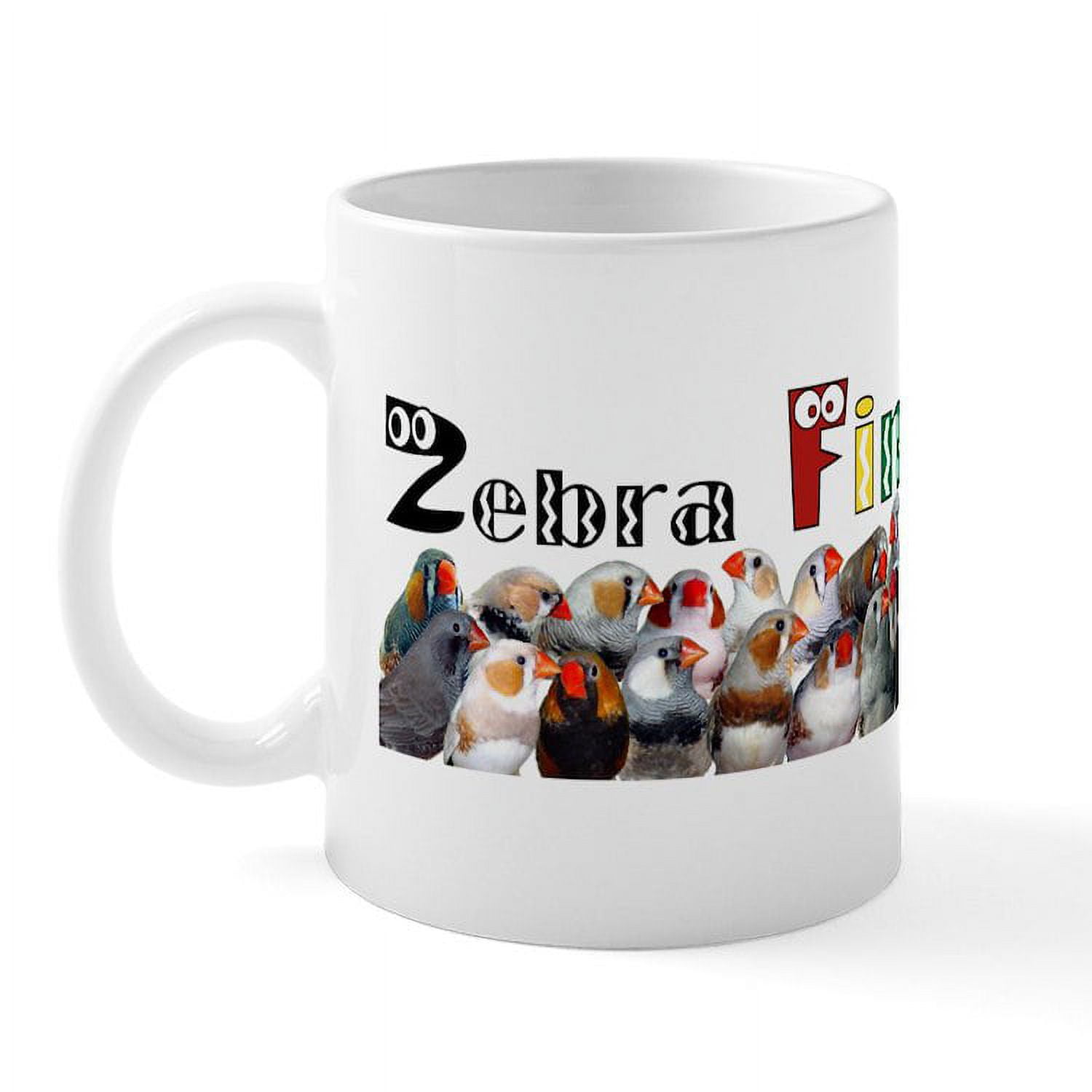CafePress - Zebra Finch Crazy Sticker Mugs - 11 oz Ceramic Mug ...