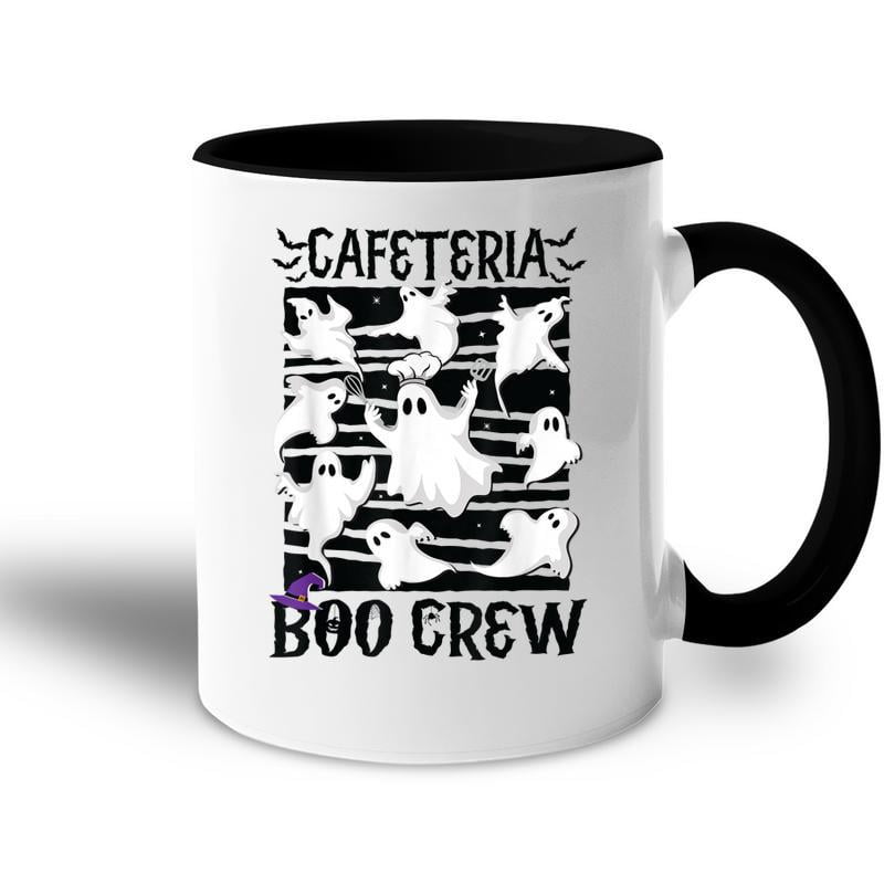 Cafeteria Boo Crew Teacher Lunch Lady Team Spooky Babe Ghost Accent Mug ...