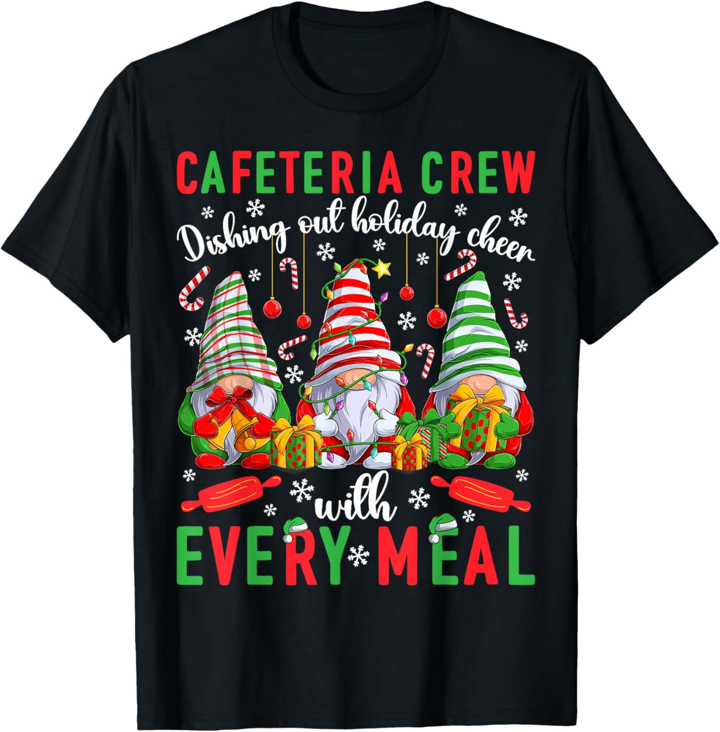 Cafeteria Crew Christmas Lunch Lady Squad Xmas Party T-Shirt - Walmart.com