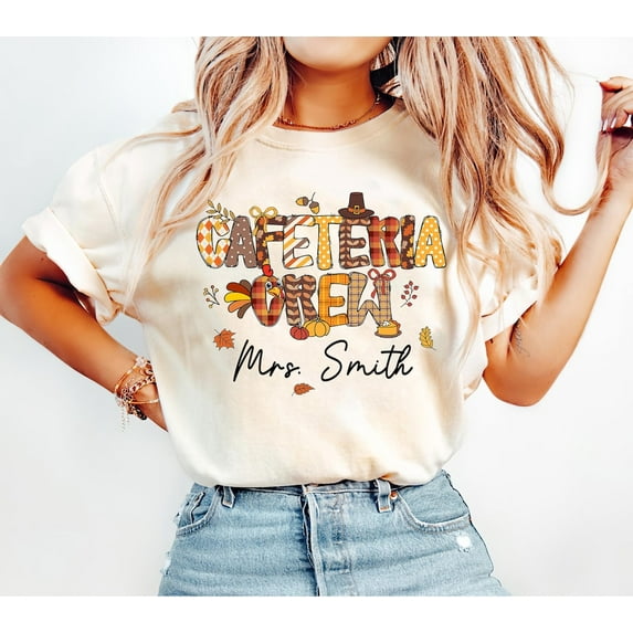 Cafeteria Crew Thanksgiving Shirts, Thanksgiving School Lunch T-shirt ...