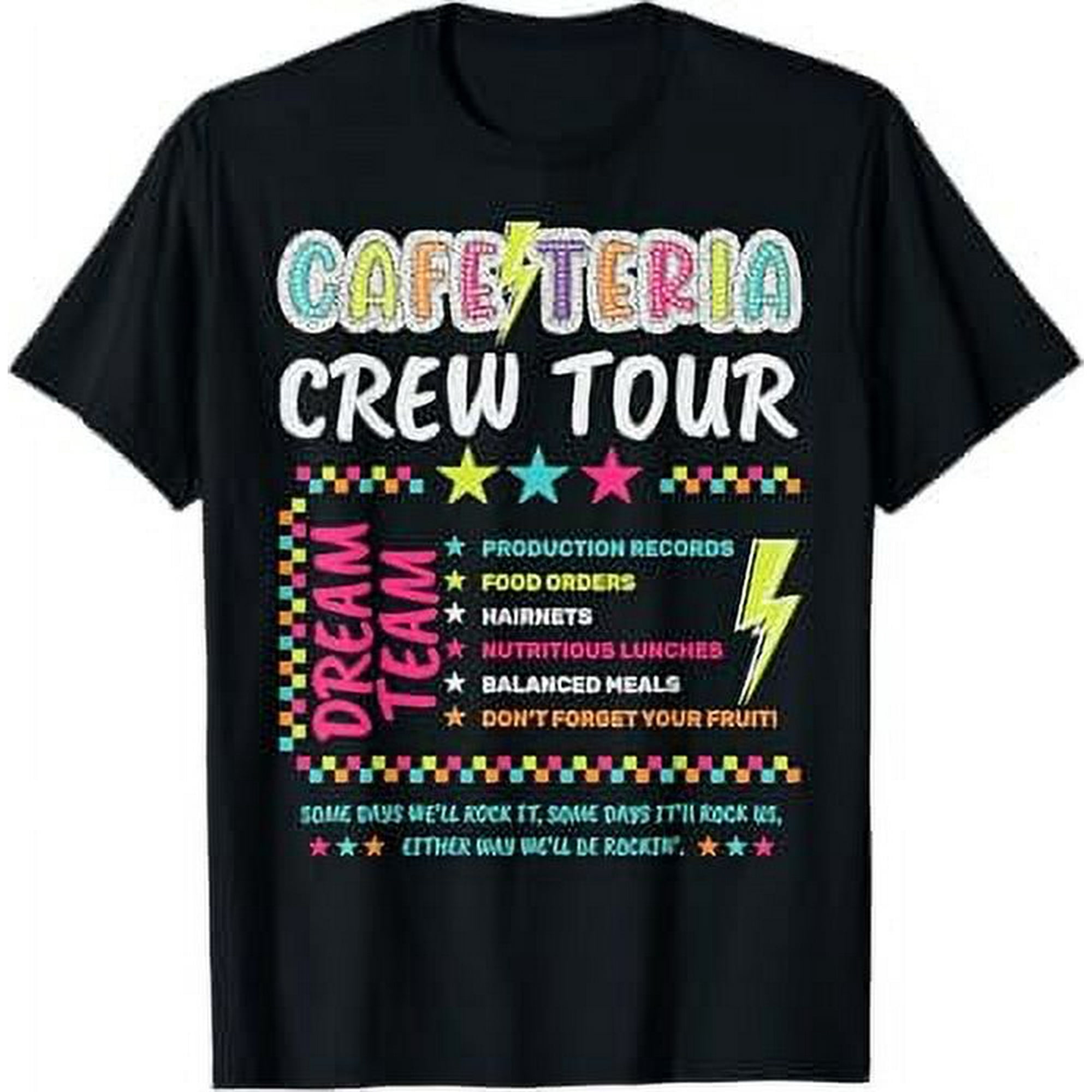 Cafeteria Crew Tour Lunch Lady Dream Team Back To School T-Shirt ...