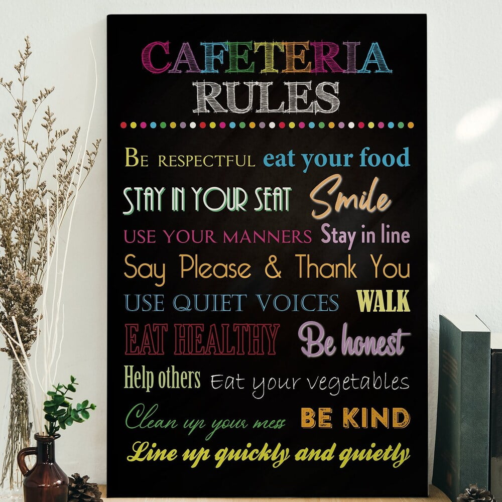 Cafeteria Lunchroom Rules Expectations Sign Poster, Cafeteria Rules ...