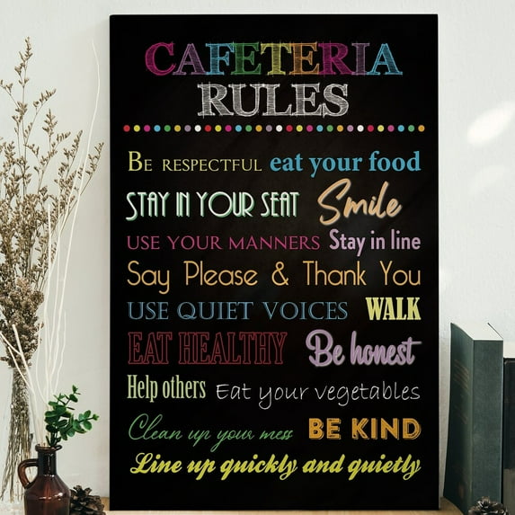 Cafeteria Lunchroom Rules Expectations Sign Poster, Cafeteria Rules ...