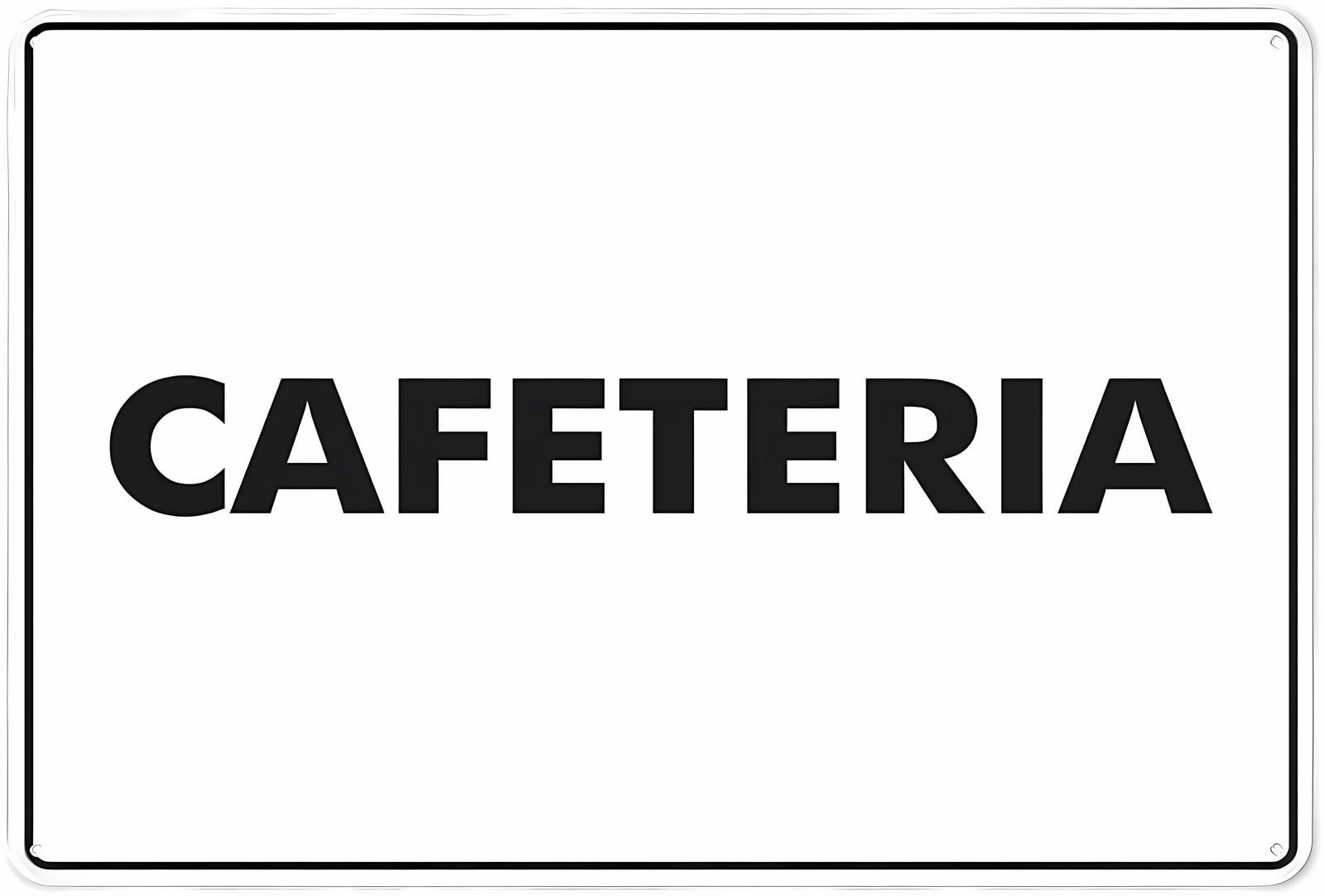 Cafeteria Sign 12 x 8 Inches - UV Printed Rust-Free Aluminum, Yard Sign ...