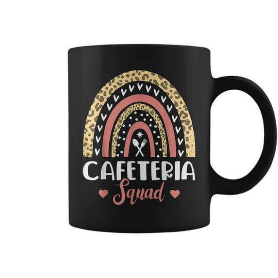 Cafeteria Squad Boho Rainbow Leopard Lunch Lady Crew Coffee - Walmart.com