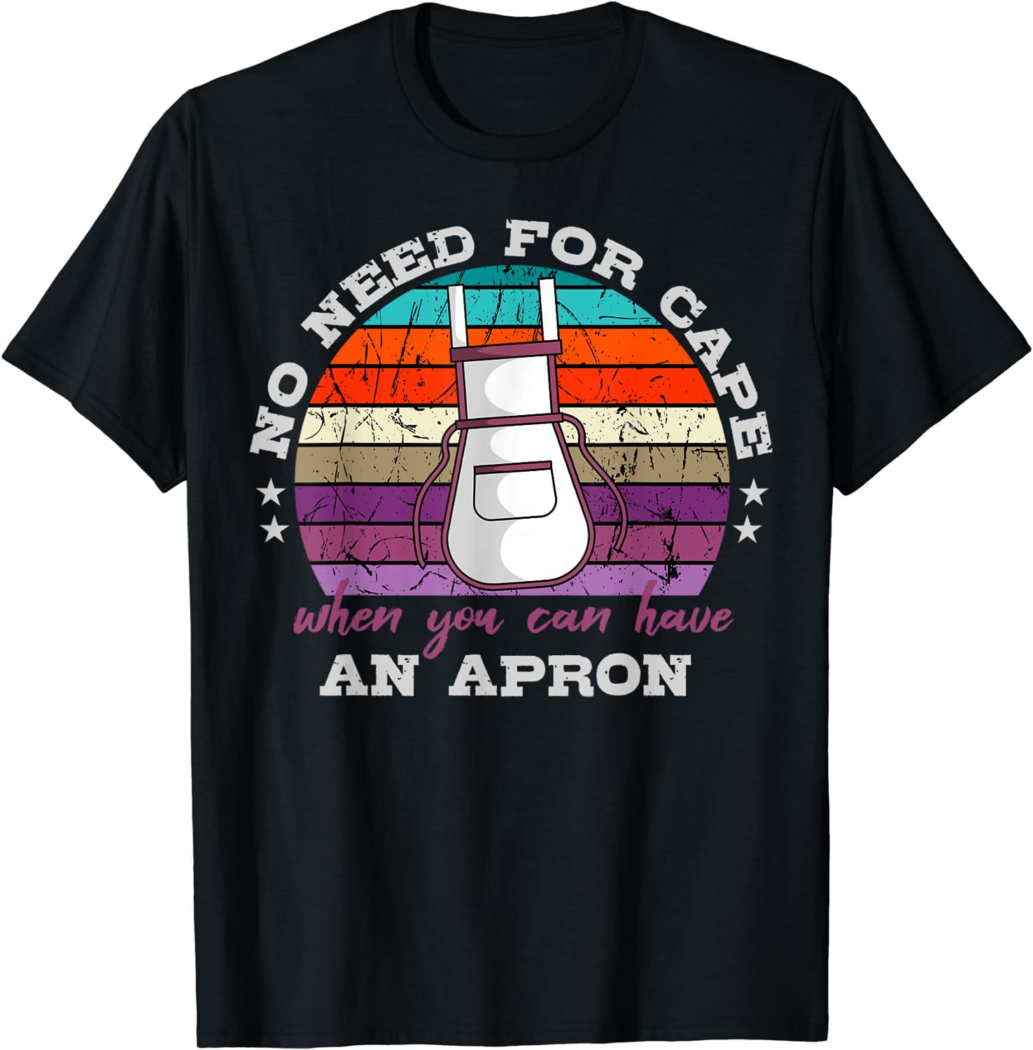 Cafeteria Worker Reto Vintage Lunch Lady Cape Apron T-Shirt - Walmart.com
