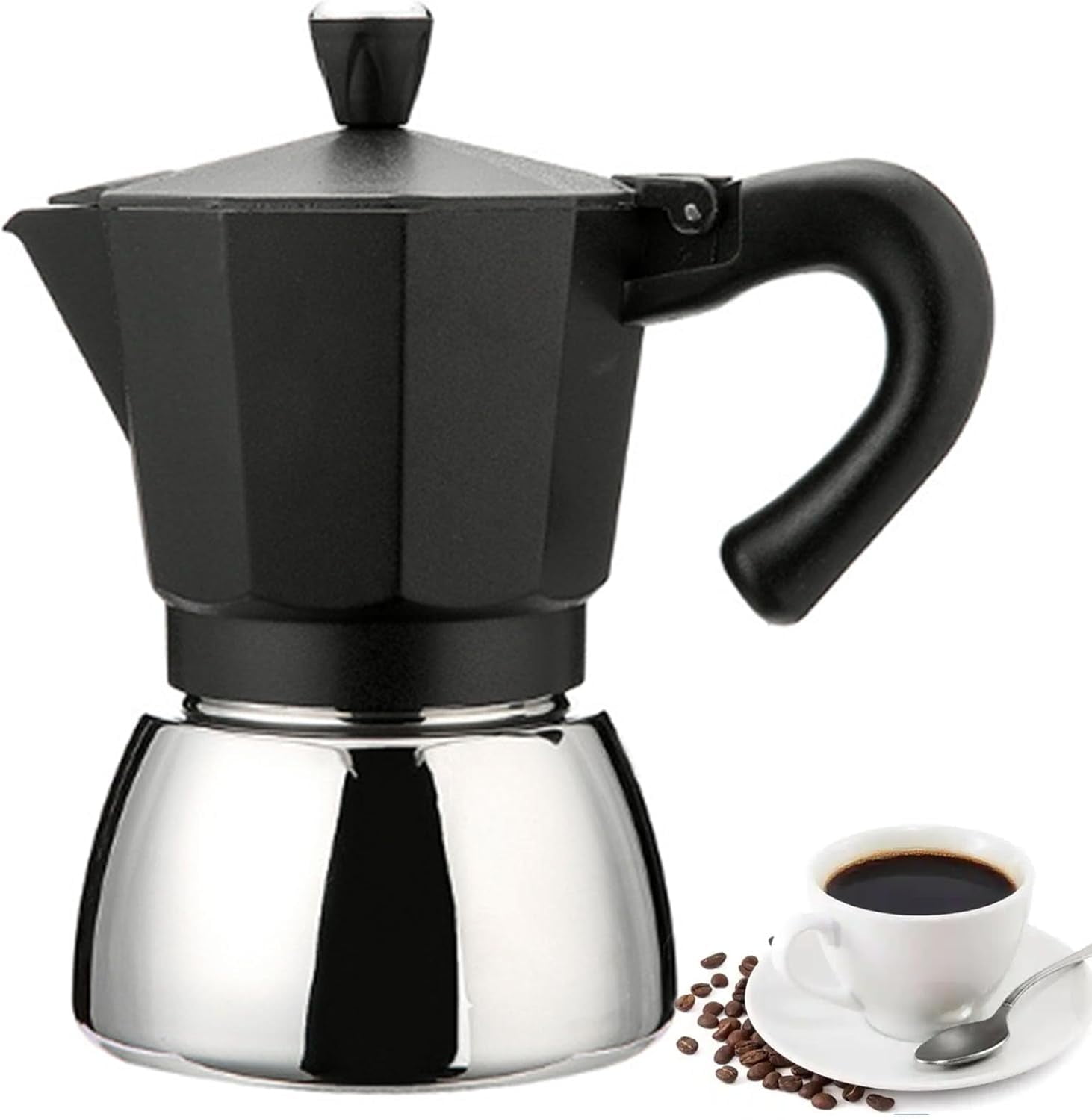 Cafevello Moka Pot, Cafevello Moka Pot Coffee Maker (6 Cup （300ml ...
