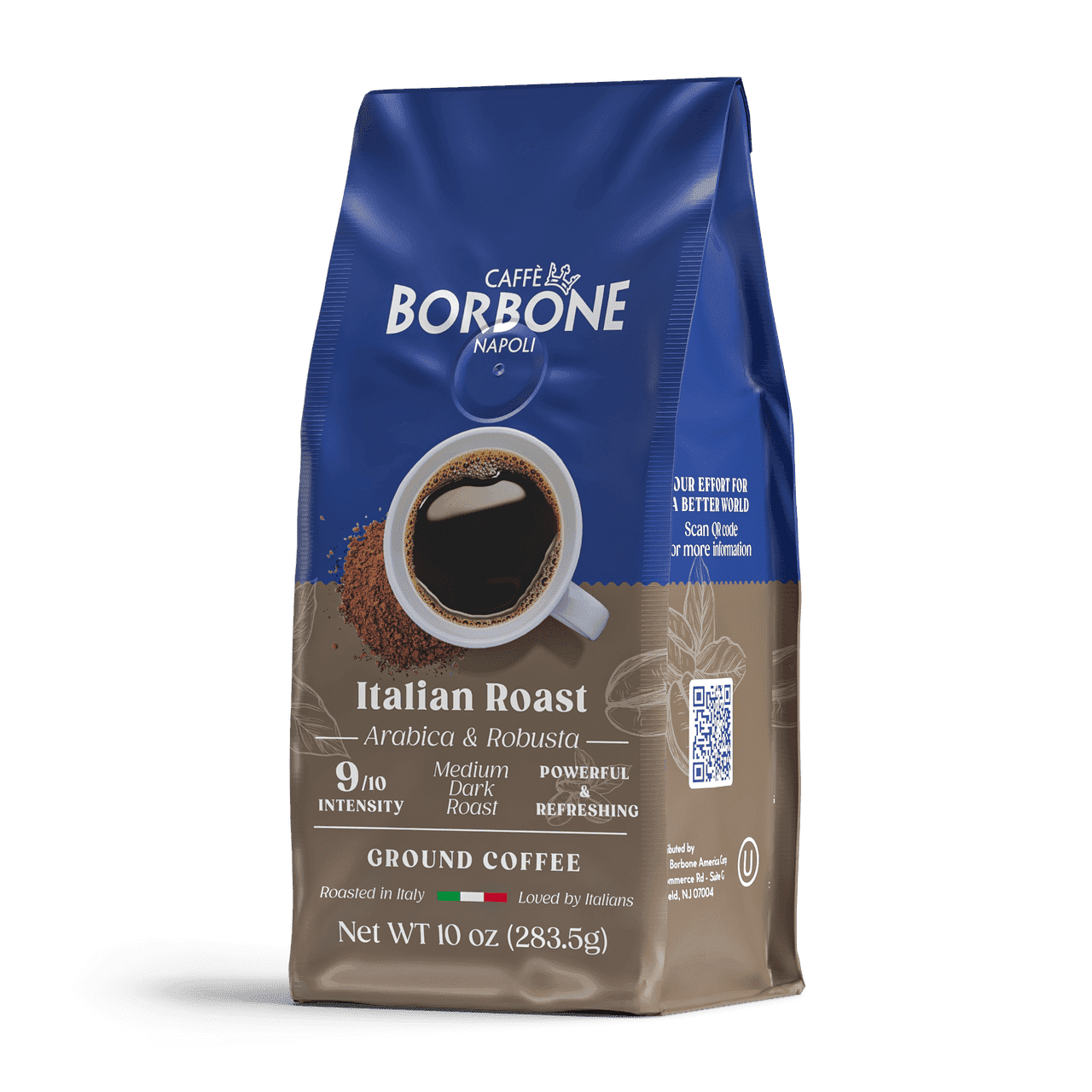 Caffè Borbone Italian Roast Blend, Medium Roast Ground Coffee, 10 oz ...