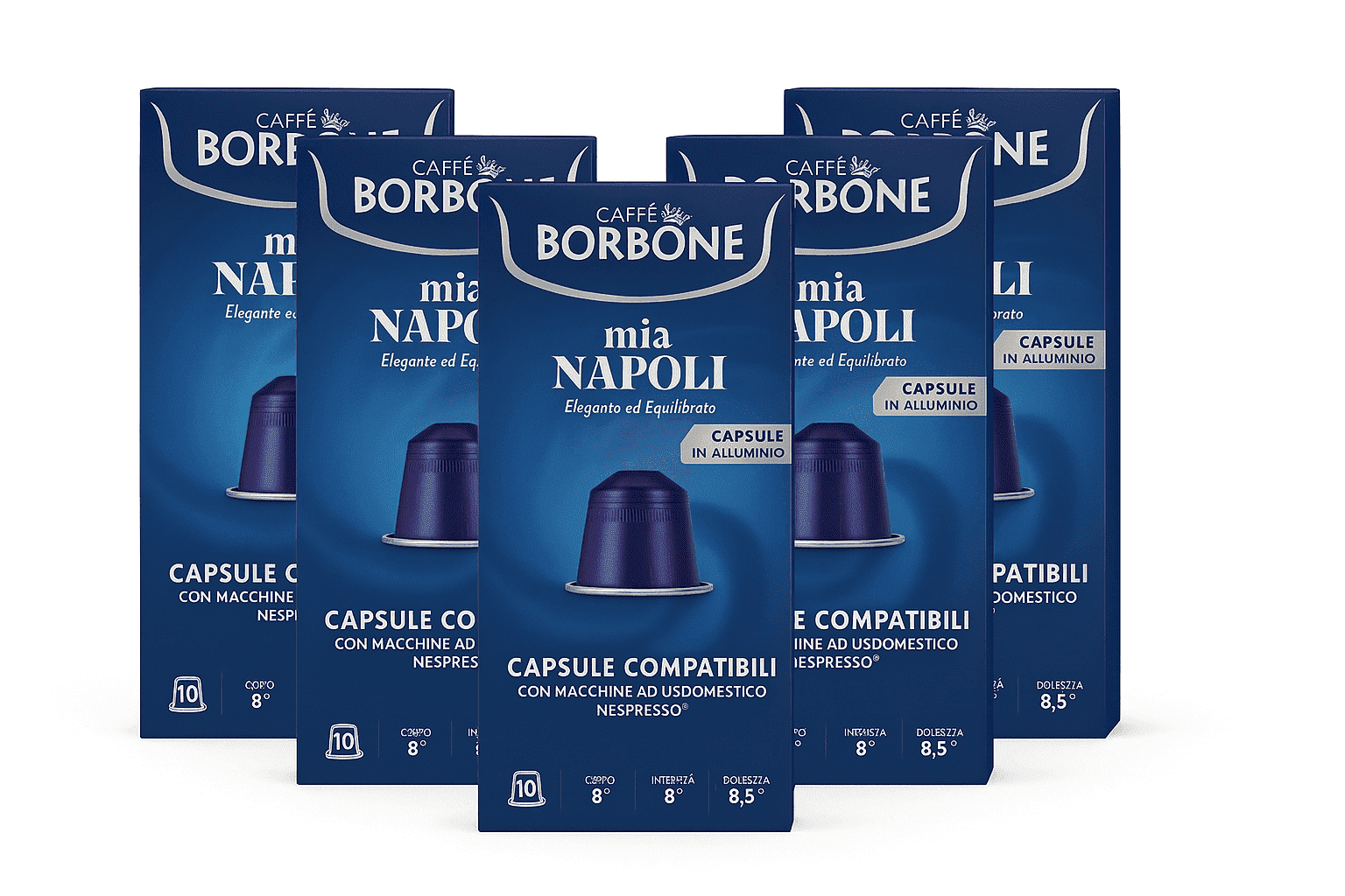 Caffè Borbone Mia Napoli Aluminum Capsules Compatible with Nespresso ...