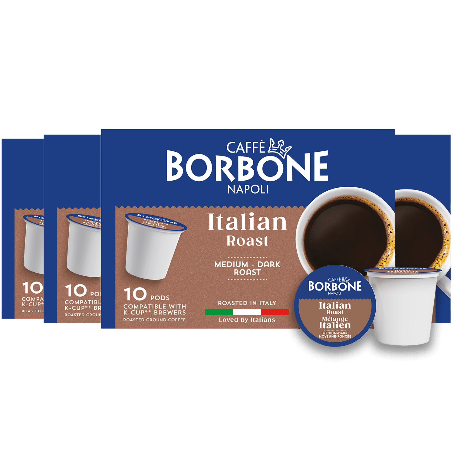 Caffe Borbone Italian Roast Coffee (40 Count) – Medium Dark Roast ...