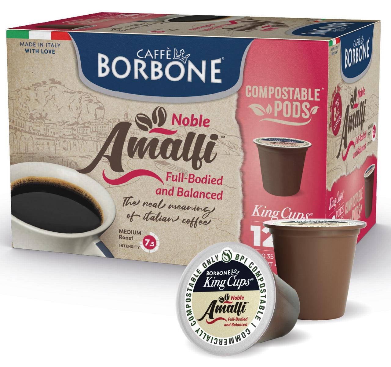 Caffe Borbone Compostable K-Cup Coffee Pods - Amalfi - Full-Bodied and ...