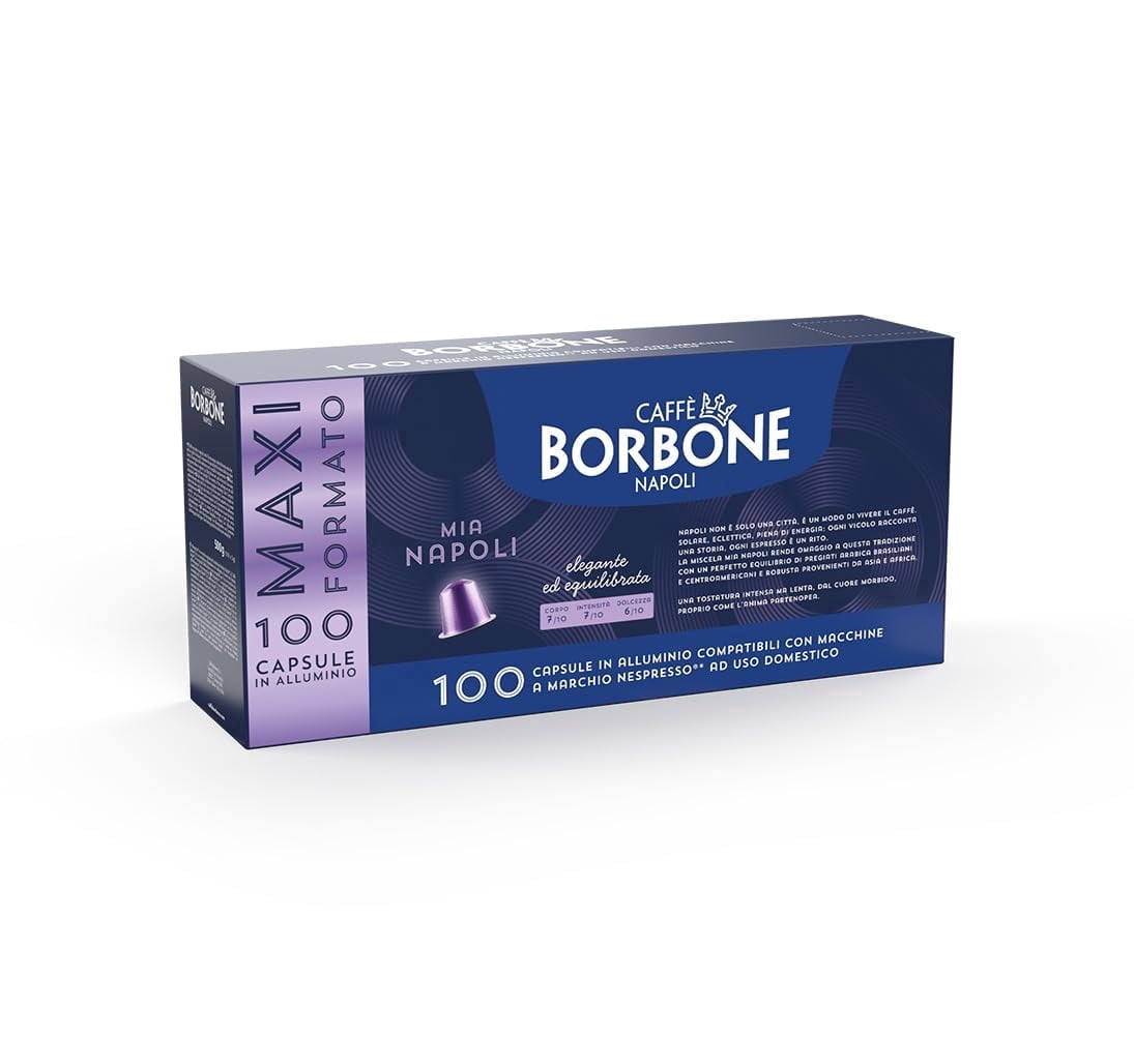 Caffè Borbone Nespresso Compatible Aluminum Coffee Pods, Mia Napoli ...