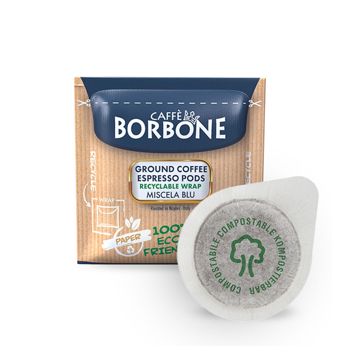 Caffe Borbone Single Serve Espresso Paper Coffee Pods - Blue Blend ...