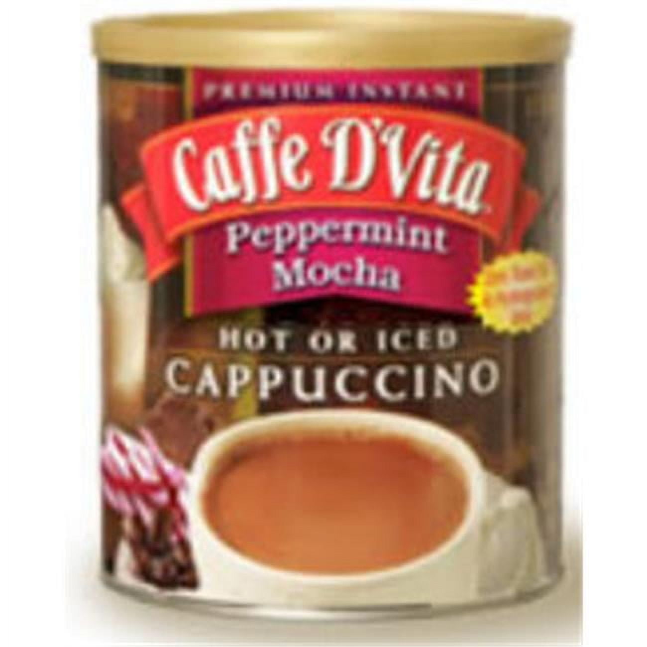 Caffe DVita Instant Peppermint Mocha Cappuccino Mix, Iced or Hot ...