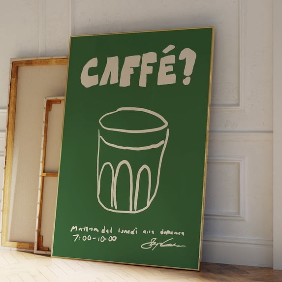 Caffe Poster Coffee Poster Retro Coffee Poster Espresso Poster Print ...