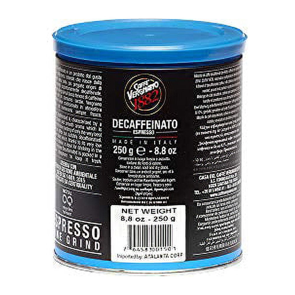 Caffe Vergnano 1882 Decaffeinated Espresso - 8.8 oz can - Walmart.com