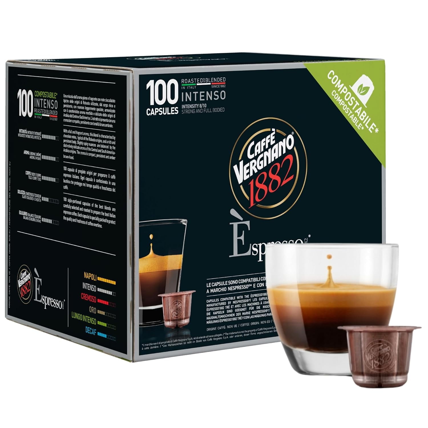 Caffe' Vergnano Medium Roast Espresso Original Line Machine Compatible ...