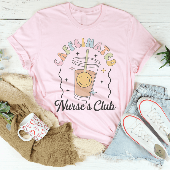 Caffeinated Nurses Club Tee Ash S Peachy Sunday T-Shirt - Walmart.com
