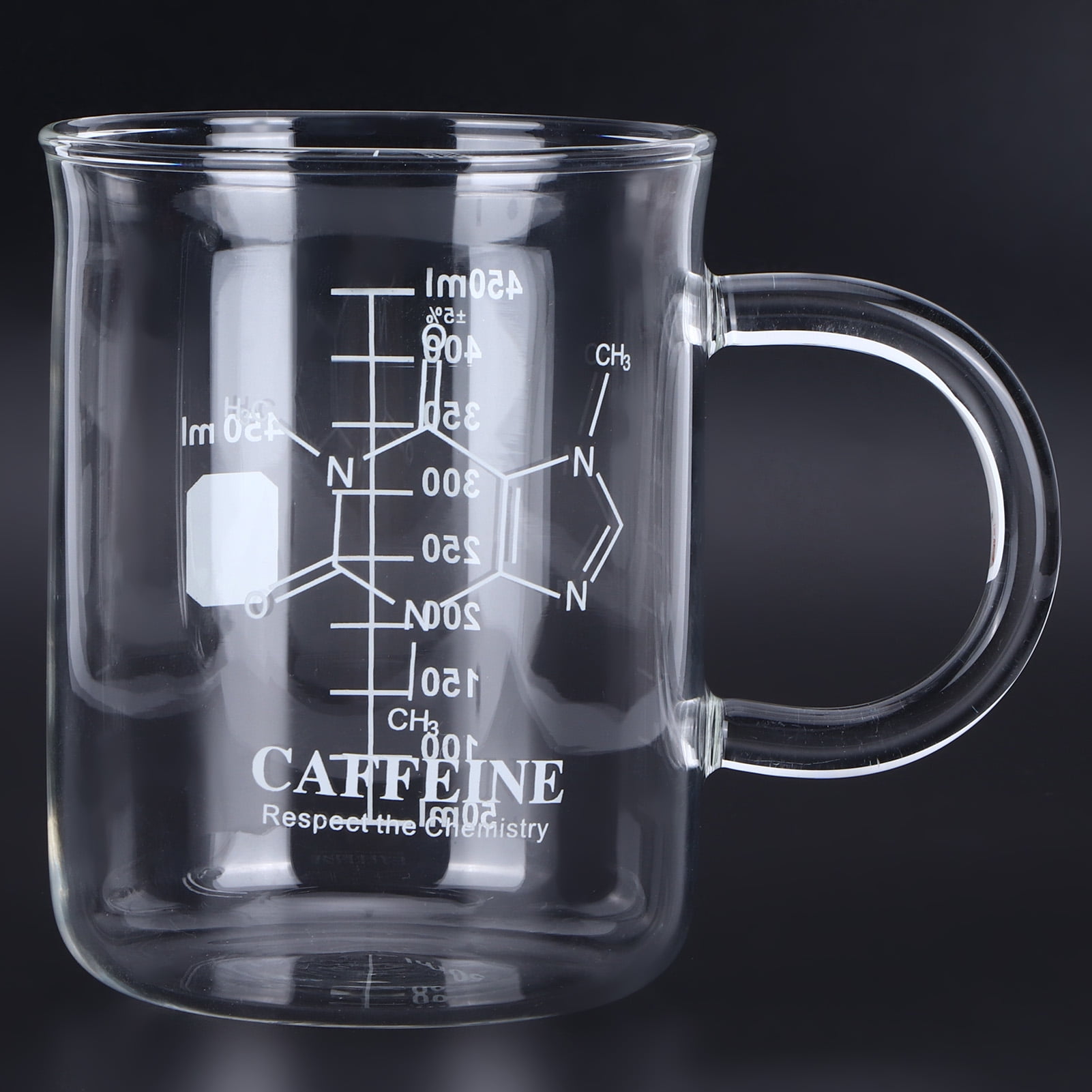 Transparent Drinking Beaker Mug, Borosilicate Glass Cup, Graduated ...