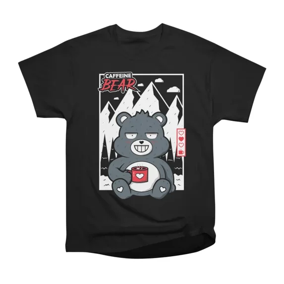 Caffeine Bear II TShirt Tee Gift For Him Merch For Her Apparel For ...