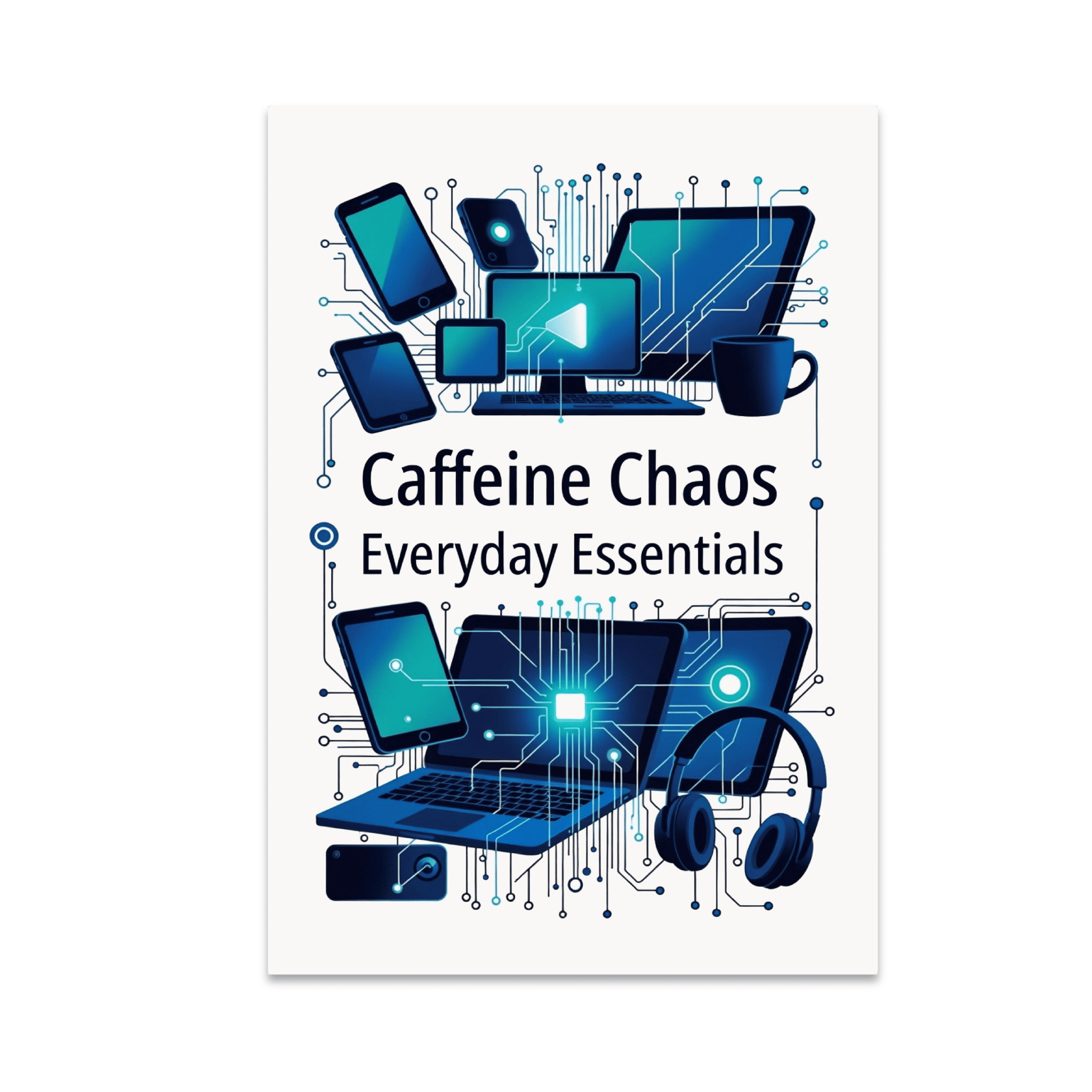 Caffeine Chaos Everyday Essentials - Tech Enthusiast - 13x19 Poster ...