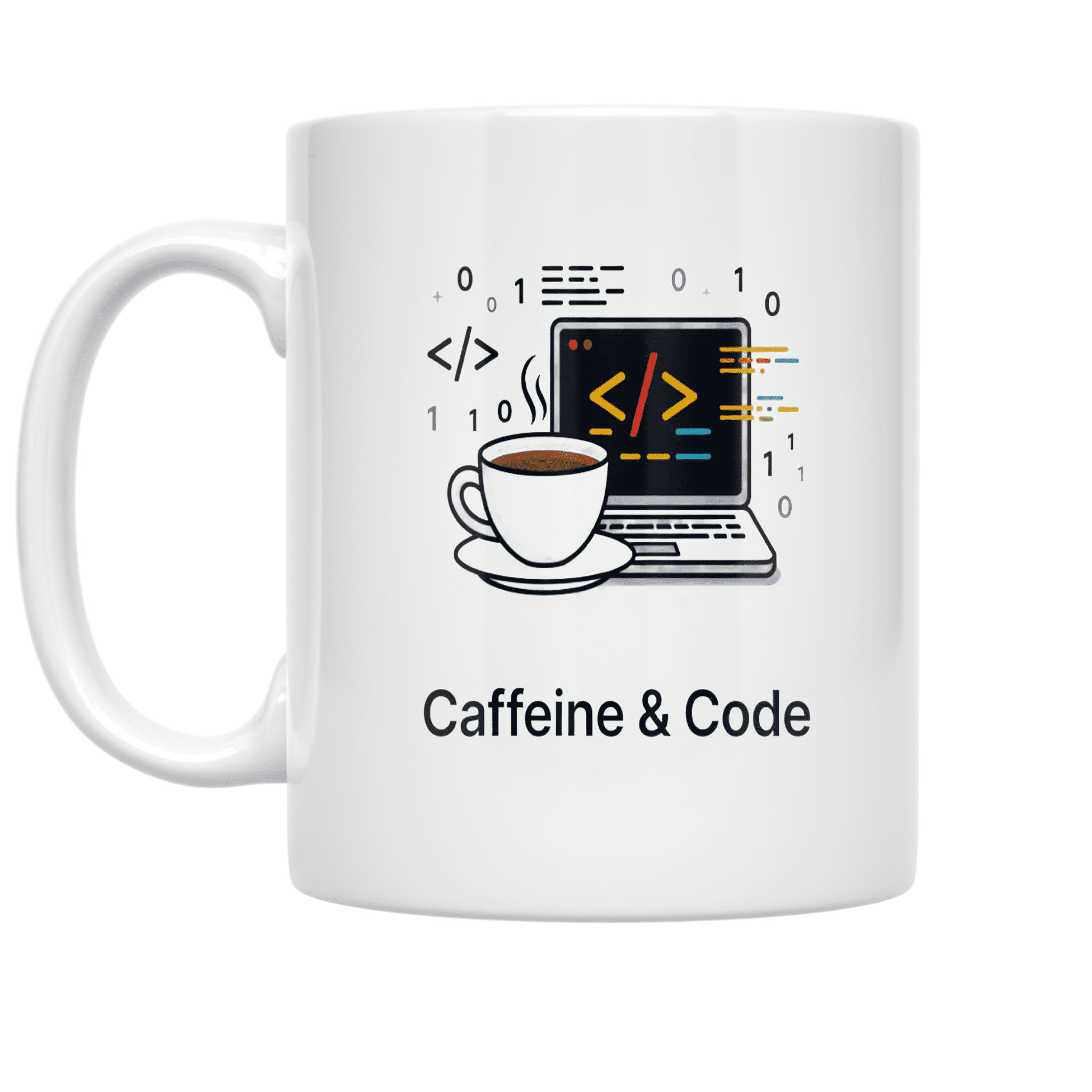 Caffeine & Code - Tech Enthusiast - 11 oz Ceramic Coffee Mug - Walmart.com