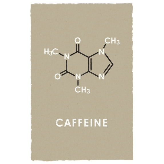 Caffeine Coffee Molecule Science Brown Funny Cool Wall Art Print Poster ...