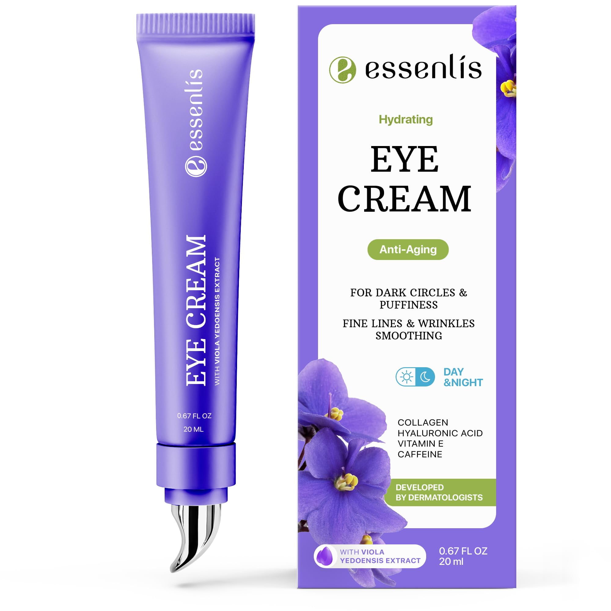 Caffeine Eye Cream for Dark Circles and Puffiness - Night Collagen ...